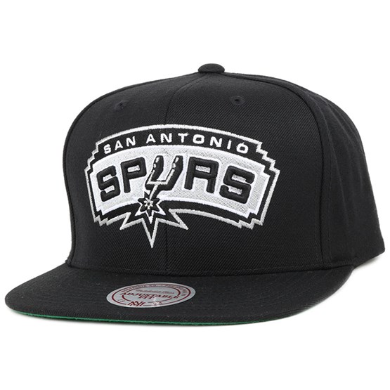 San Antonio Spurs Wool Solid 2 Black Snapback - Mitchell & Ness caps ...