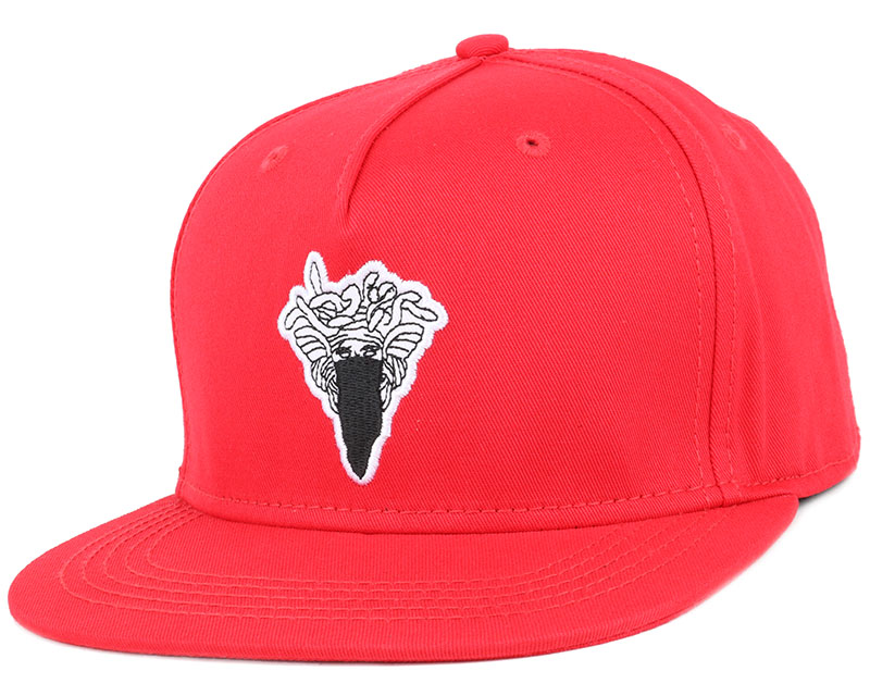 Medusa Patch True Red Snapback - Crooks & Castles caps - Hatstoreworld.com