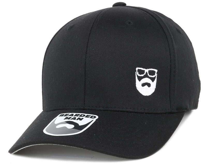 Side Logo Black Flexfit - Bearded Man caps - Hatstoreworld.com