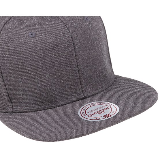 Blank Charcoal Snapback - Mitchell & Ness caps - Hatstoreworld.com