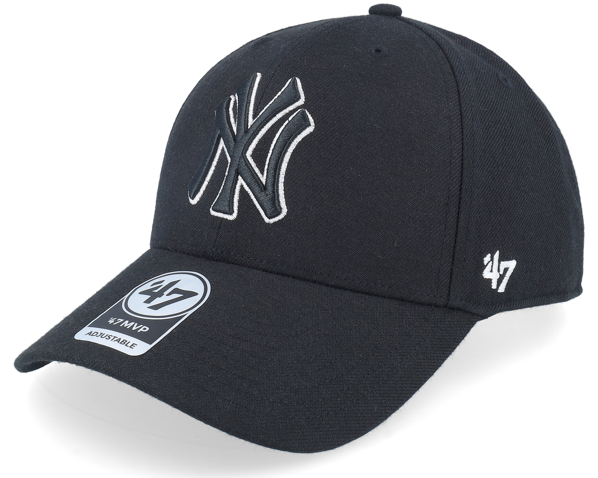 New York Yankees Mvp Black/Black Adjustable - 47 Brand caps ...