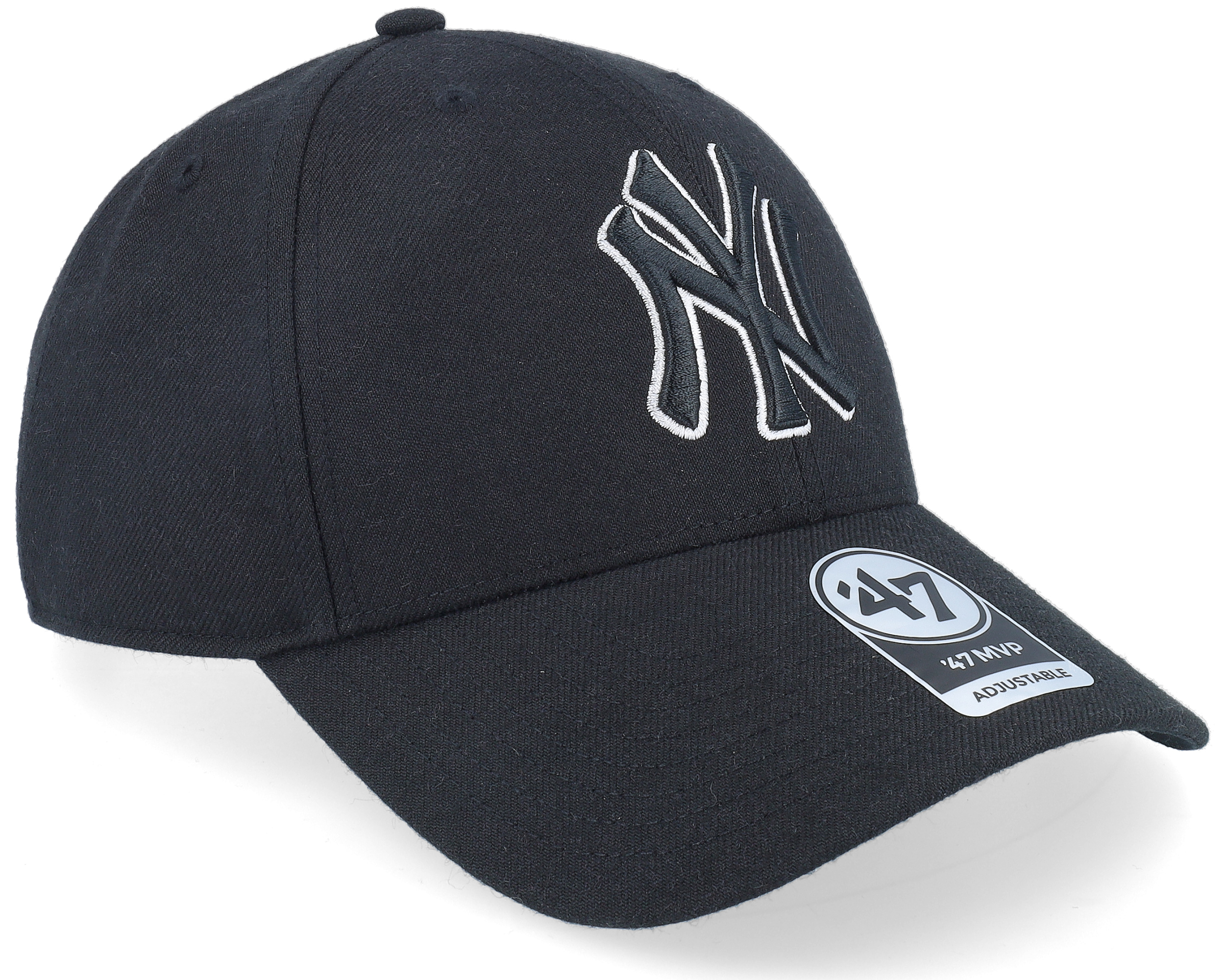 New York Yankees Mvp Black/Black Adjustable - 47 Brand caps ...