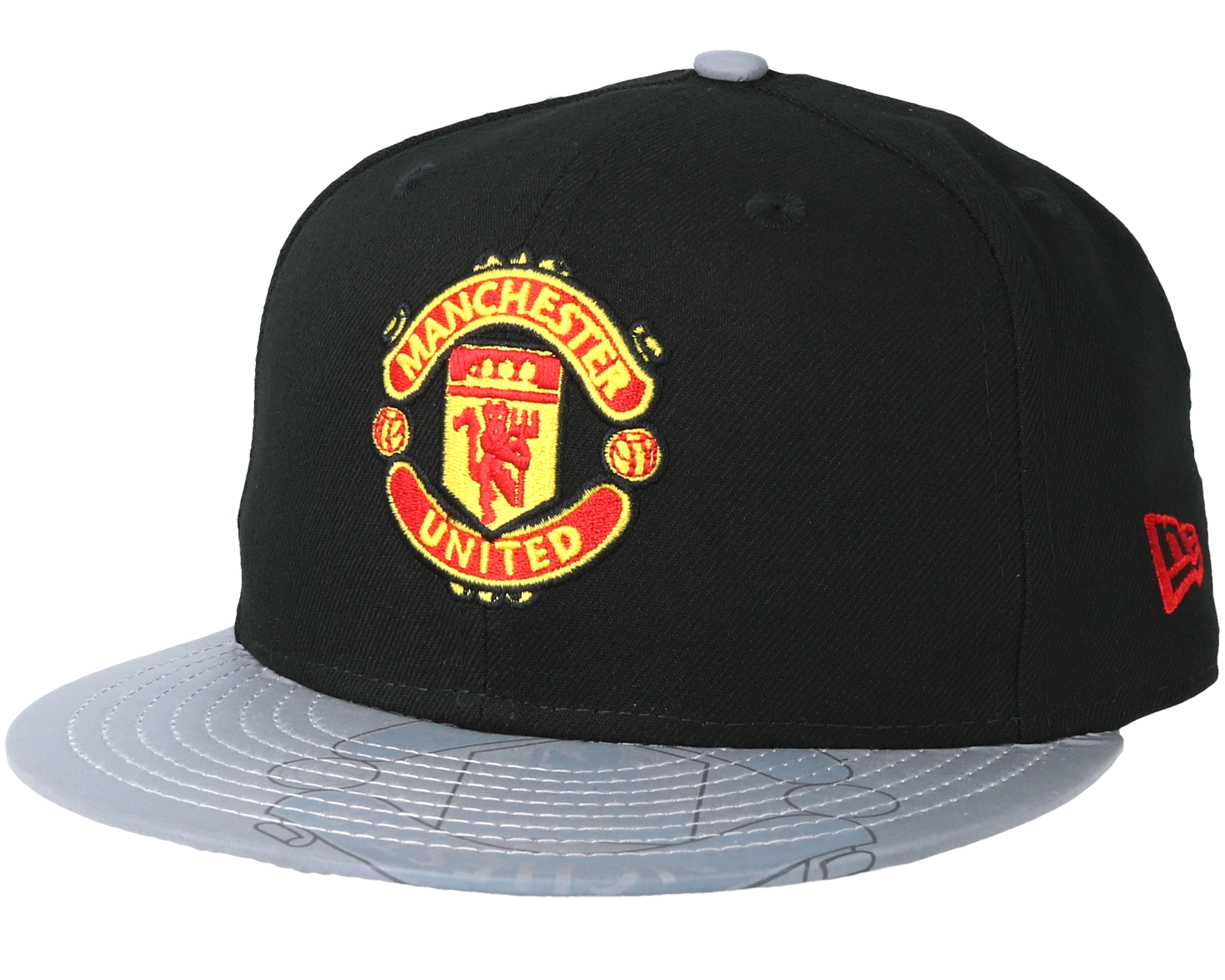 Manchester United Reflective Visor 59Fifty Black Fitted - New Era caps ...