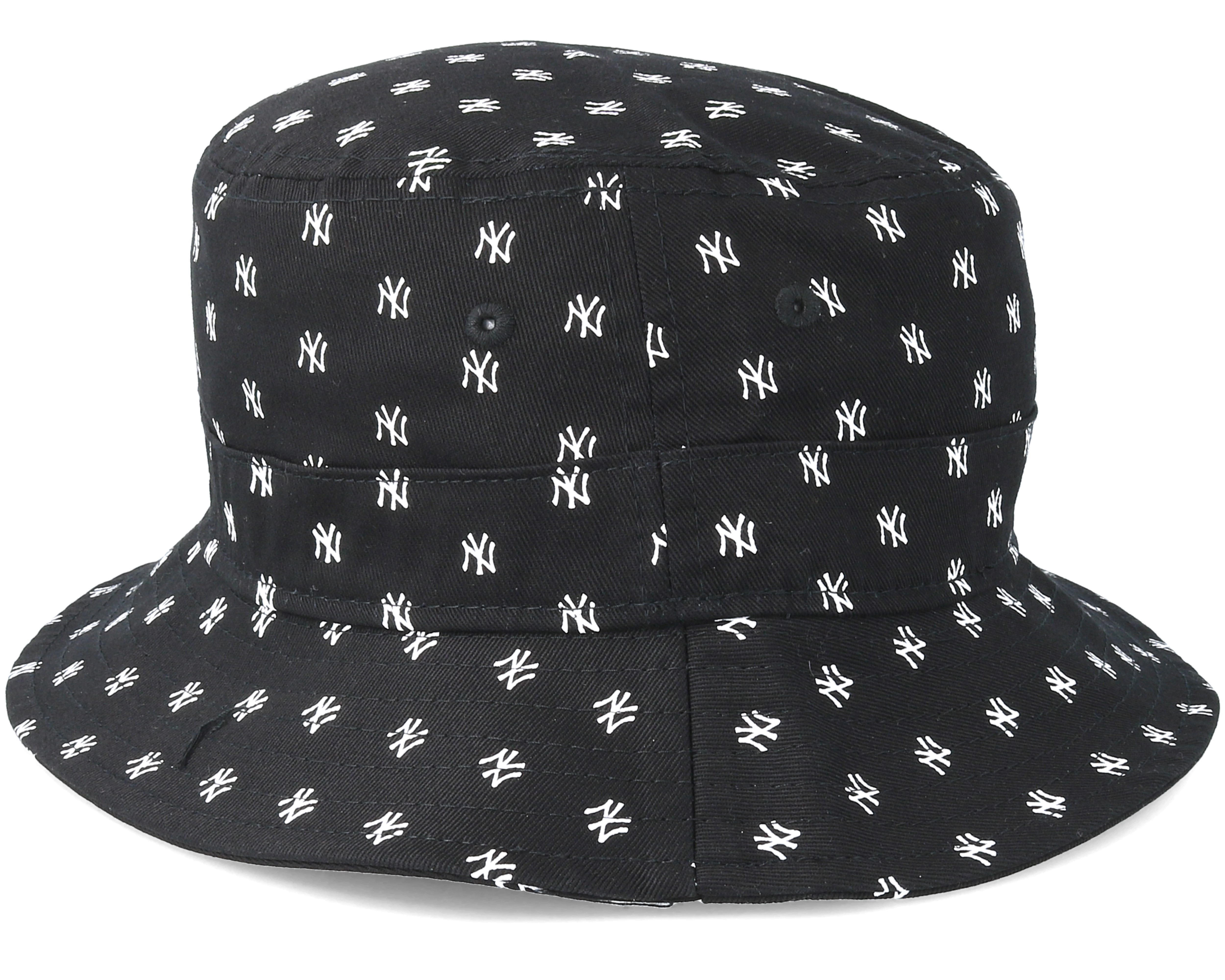 New York Yankees Monogram black Bucket - New Era hats - Hatstoreworld.com