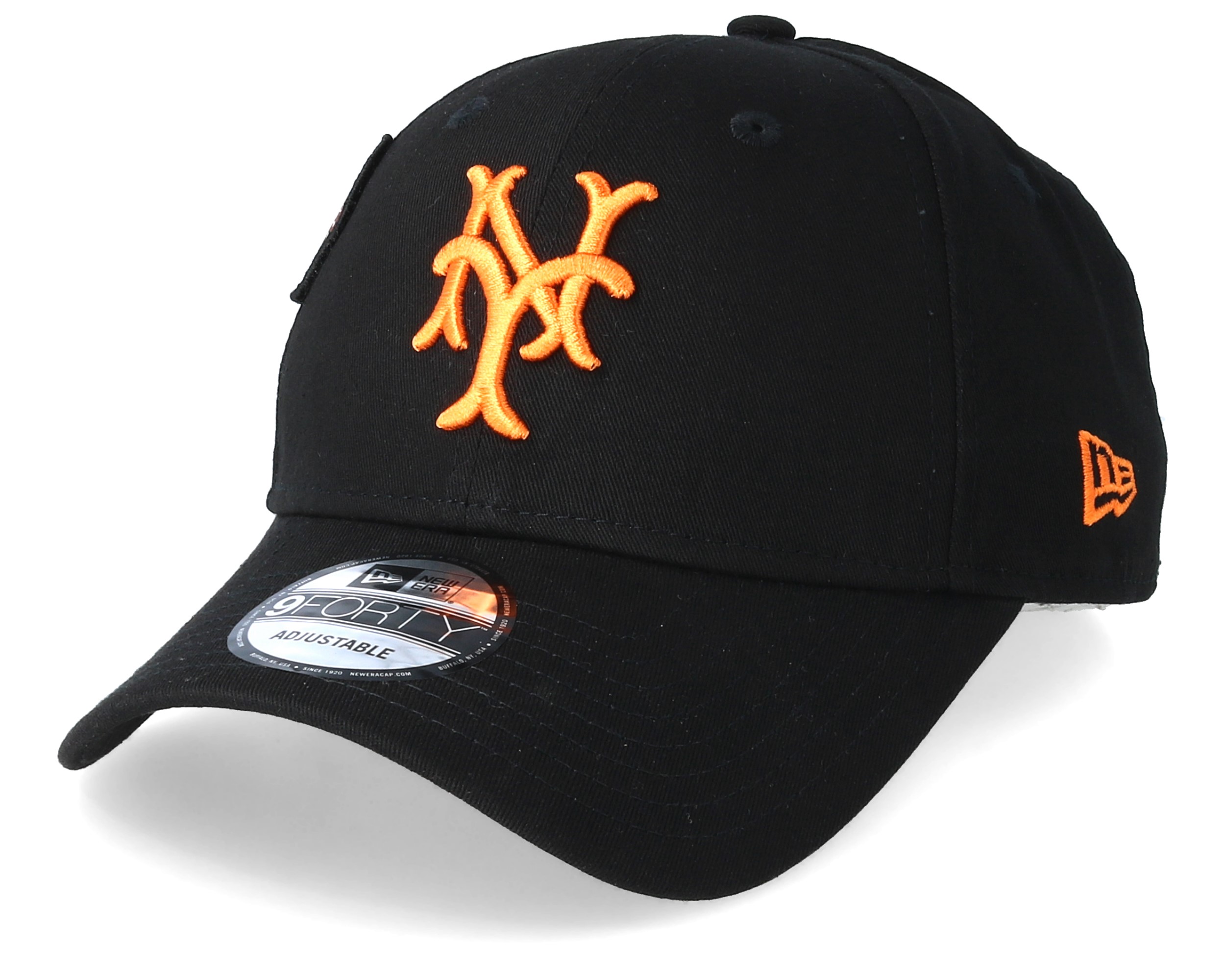 New York Giants Cooperstown Patched 9Forty Black/Orange Adjustable ...