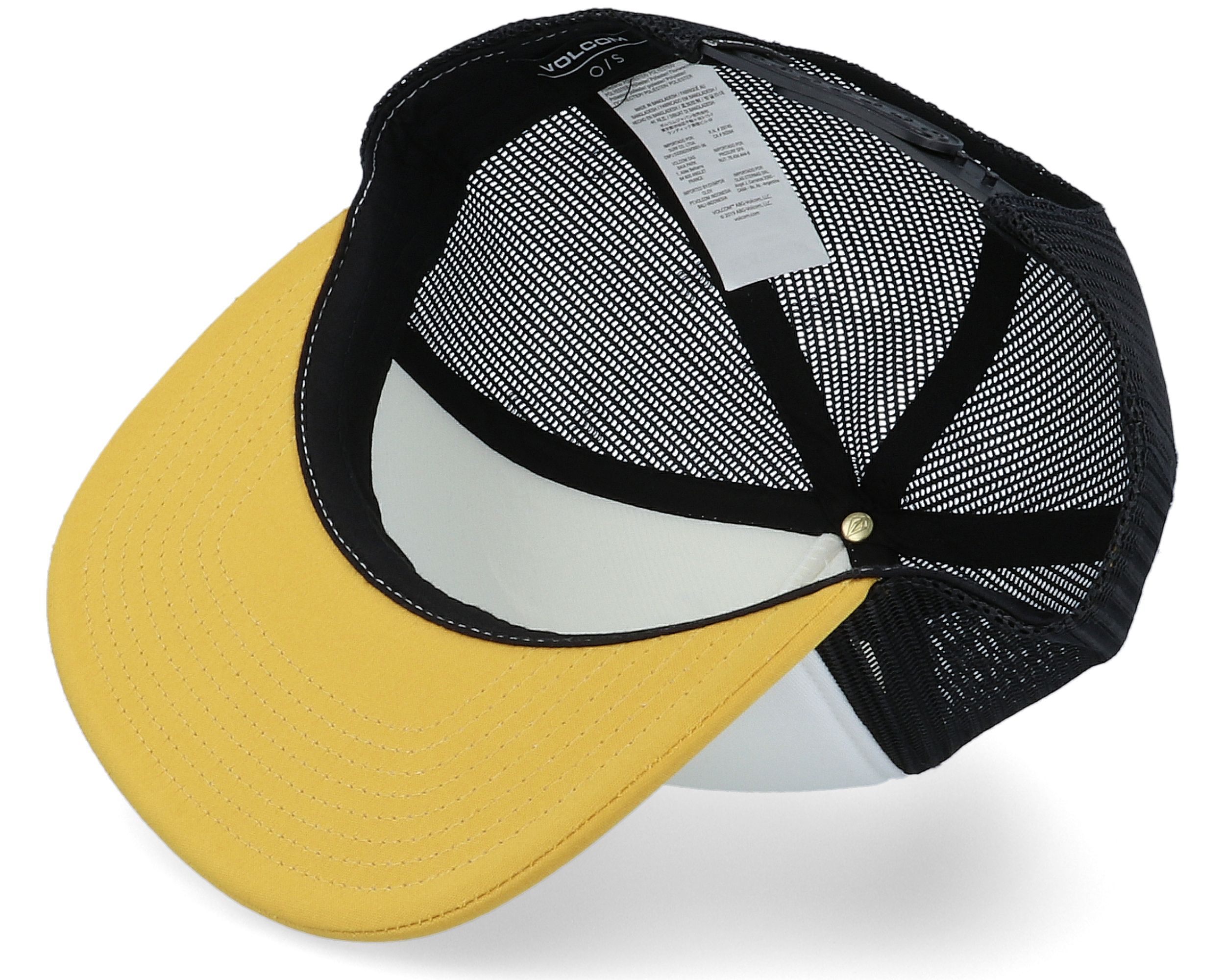 Full Frontal Cheese White/Black/Gold Trucker - Volcom caps ...
