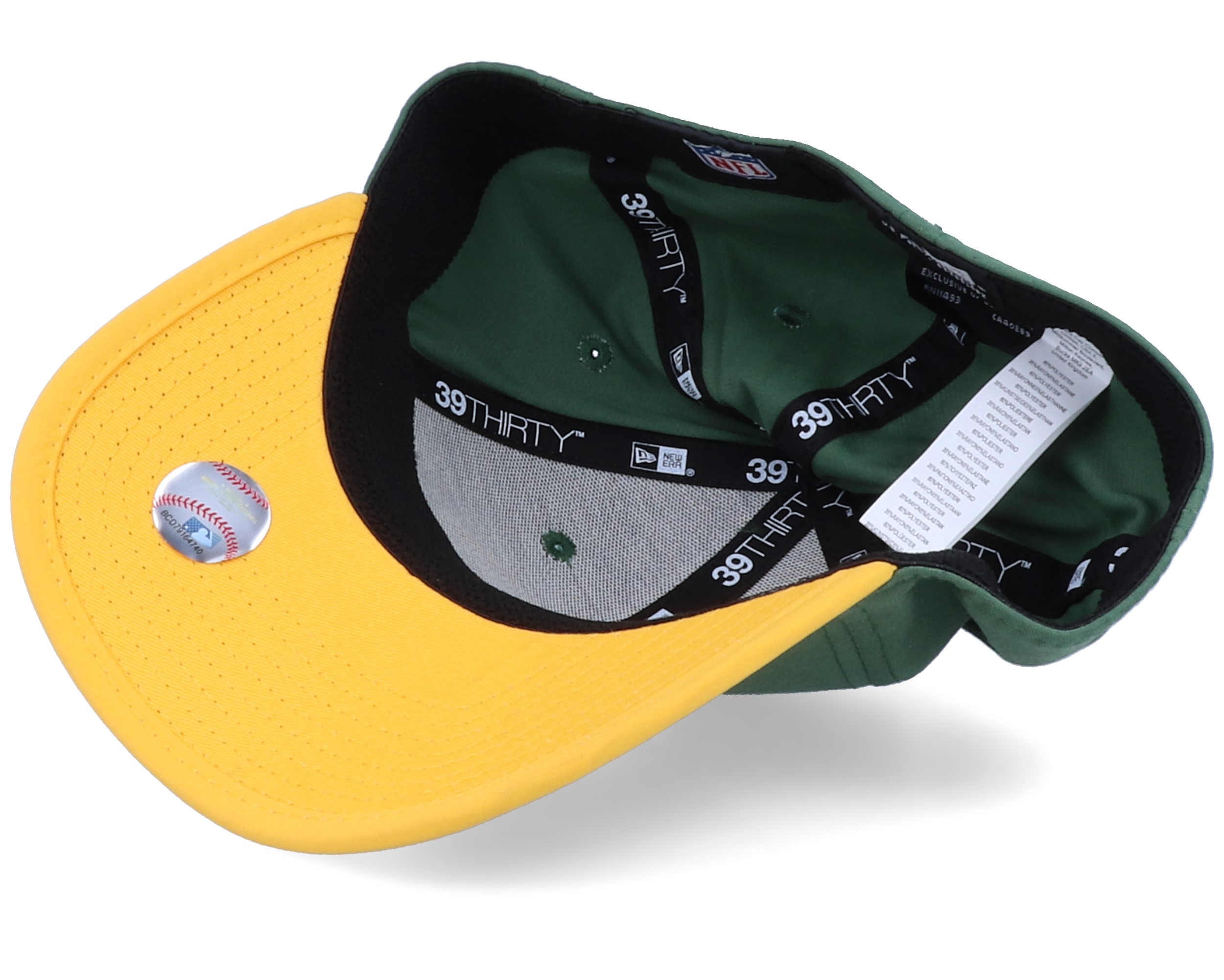 Green Bay Packers Back Script 39Thirty Green/Yellow Flexfit - New Era ...