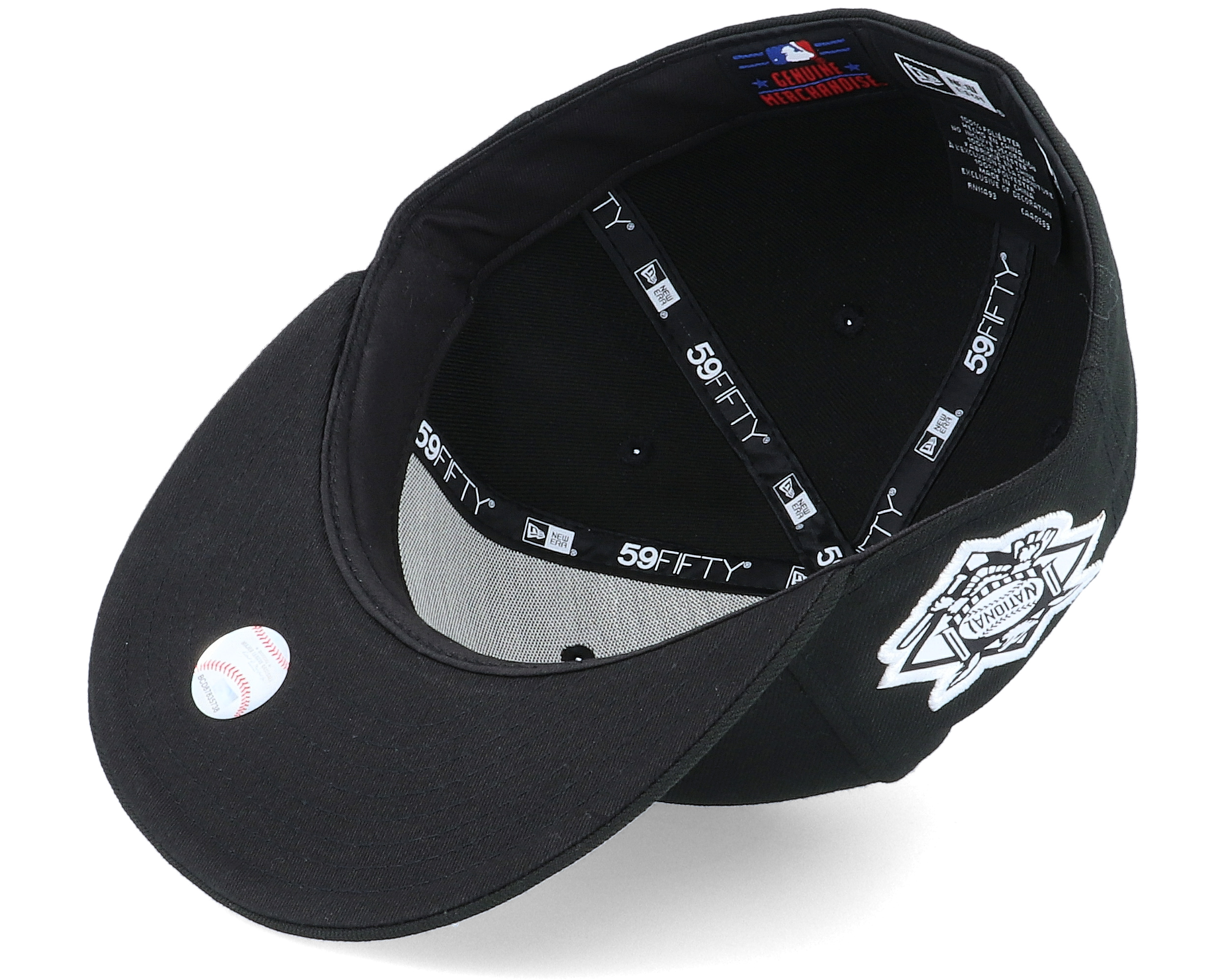 Los Angeles Dodgers Side Patch 59Fifty Black/White Fitted - New Era caps - Hatstoreworld.com