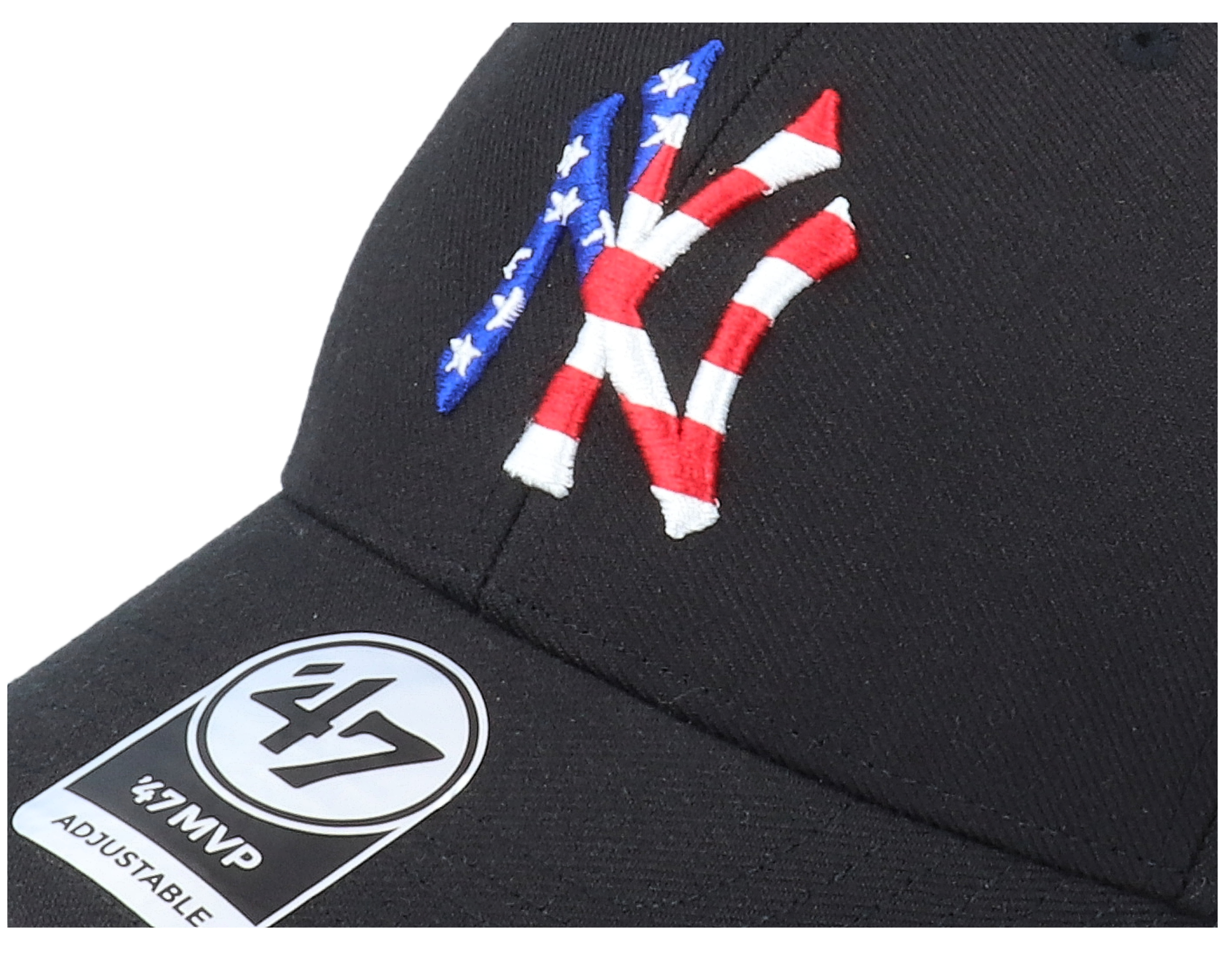 New York Yankees Flag Fill Mvp Black Adjustable - 47 Brand caps ...