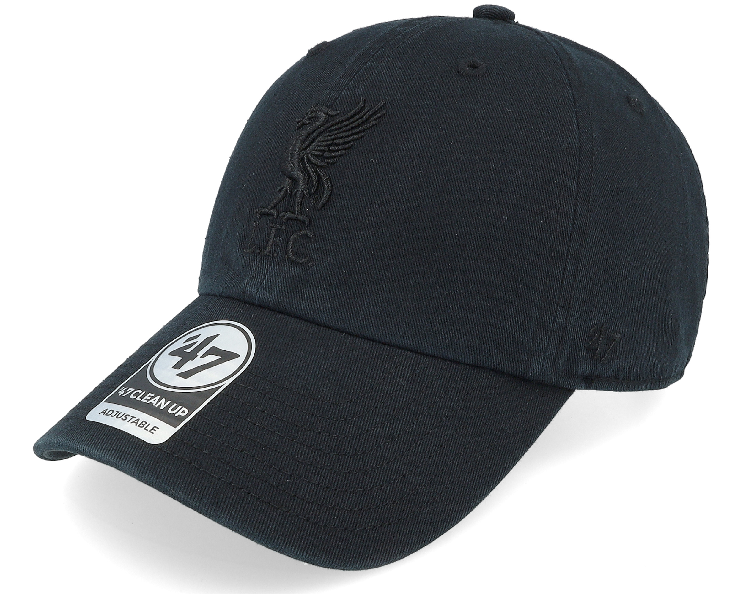 Hatstore Exclusive Liverpool FC Black/Black Dad Cap - 47 Brand caps ...