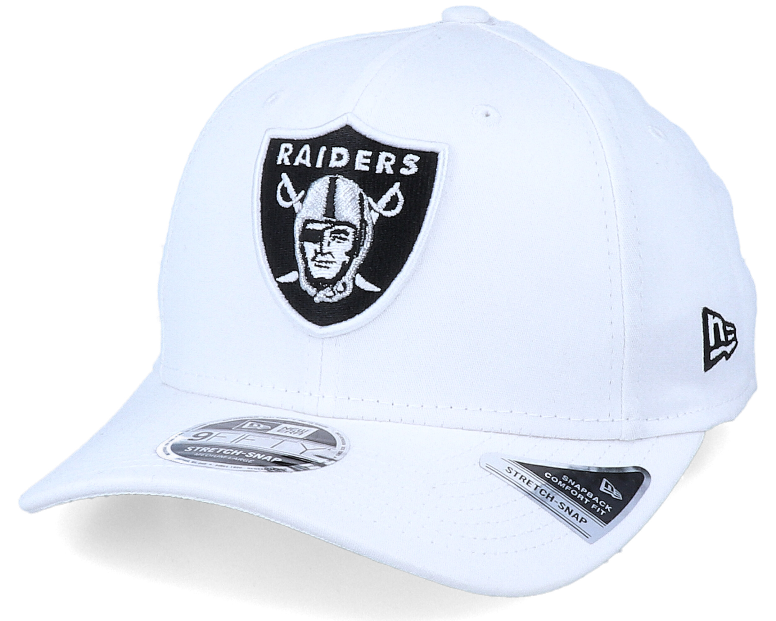 Oakland Raiders White Base 9Fifty White/Black Adjustable - New Era caps ...