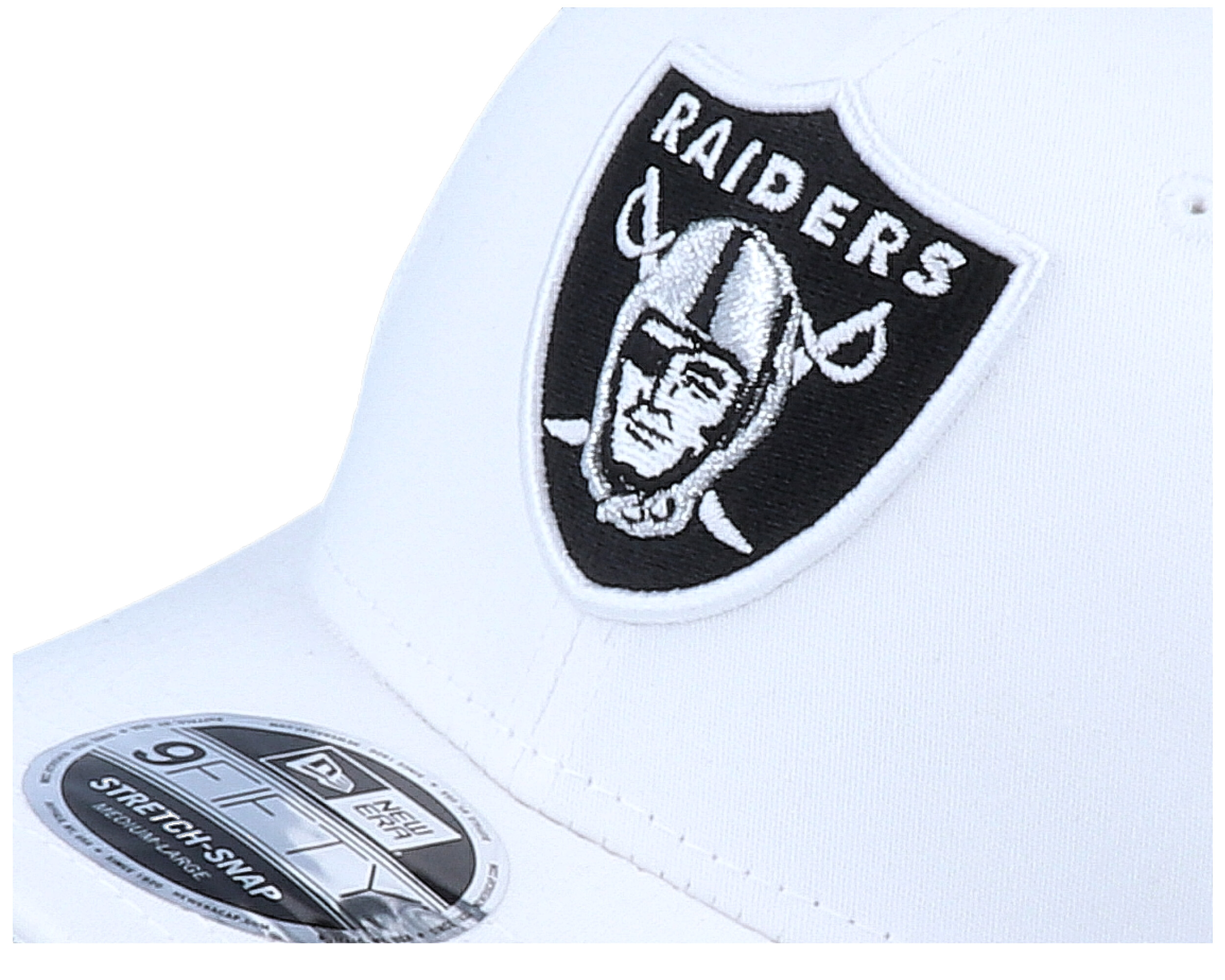 Oakland Raiders White Base 9Fifty White/Black Adjustable - New Era caps ...