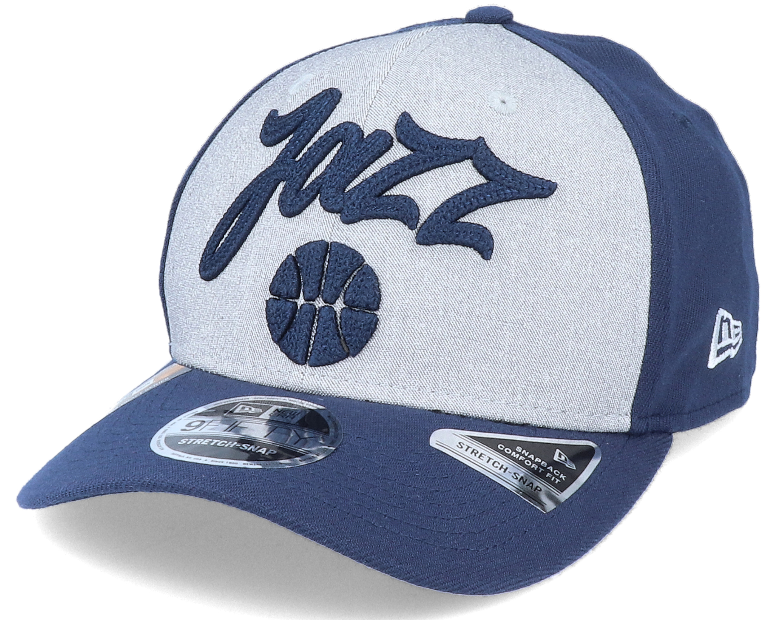 Utah Jazz NBA 20 Draft 9Fifty Stretch Snap Grey/Navy Adjustable - New ...