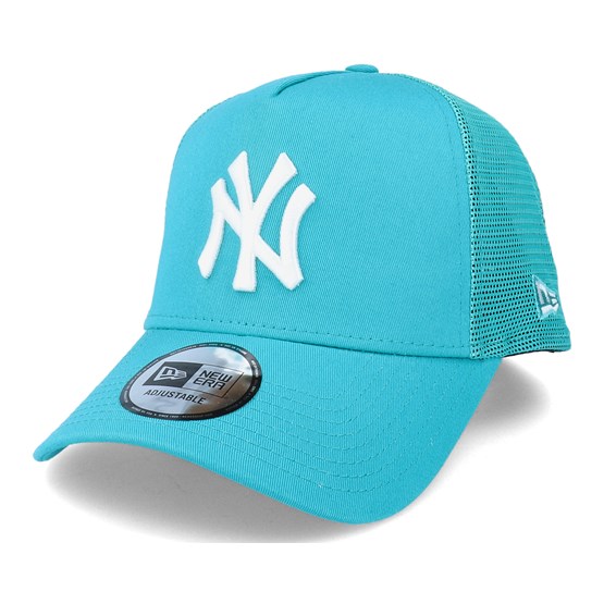 New York Yankees Tonal Mesh Teal Trucker - New Era caps - Hatstoreworld.com