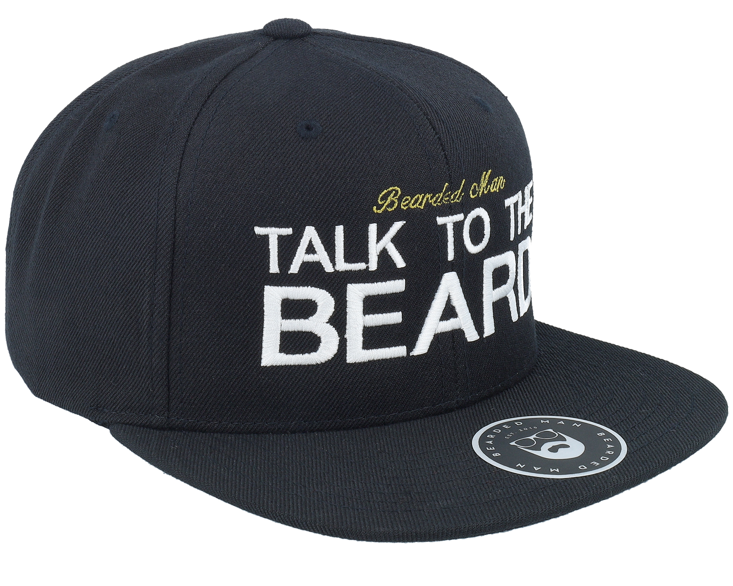 Talk To The Beard Black Snapback - Bearded Man caps - Hatstoreworld.com