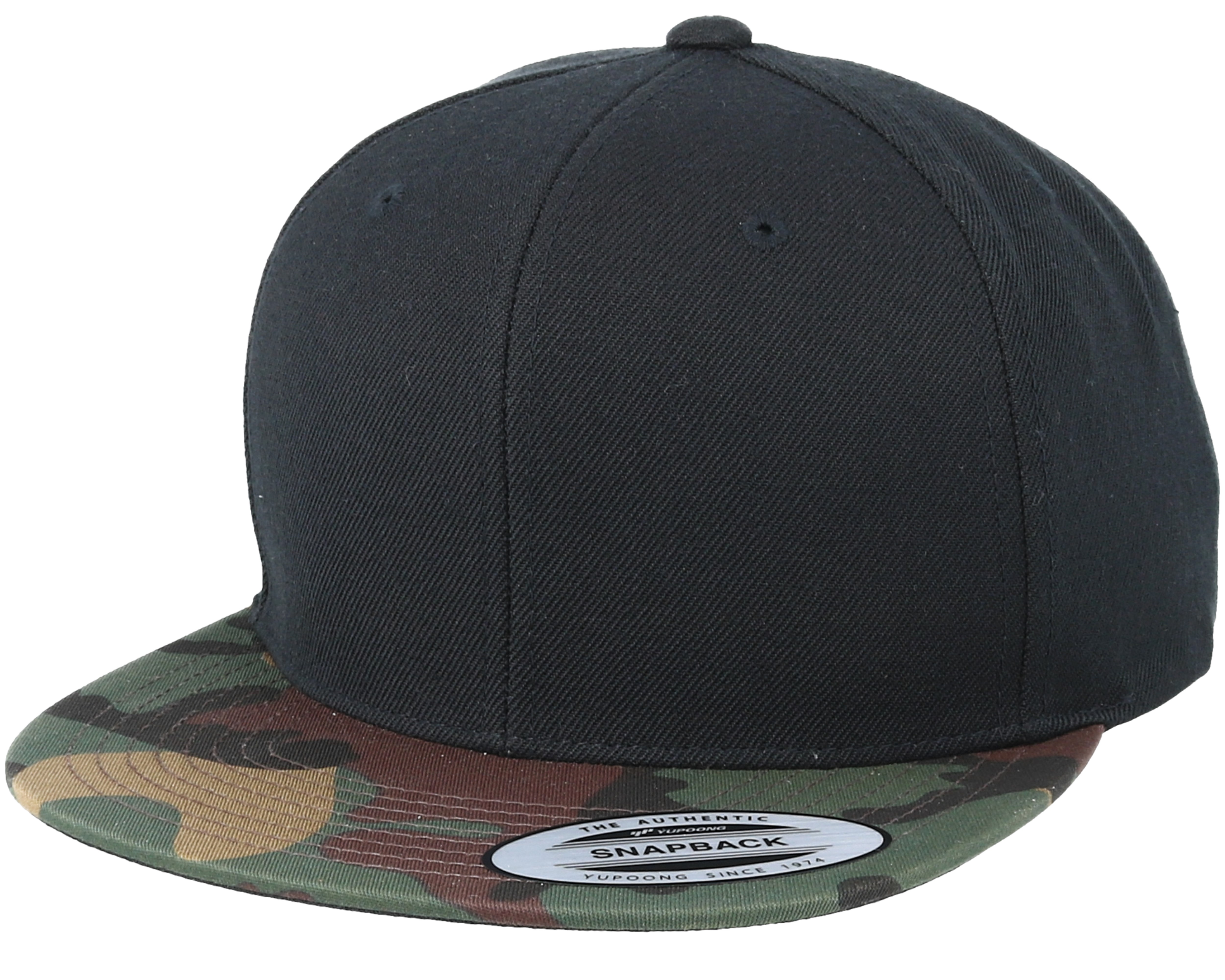 Camo Black Snapback - Yupoong caps - Hatstoreworld.com