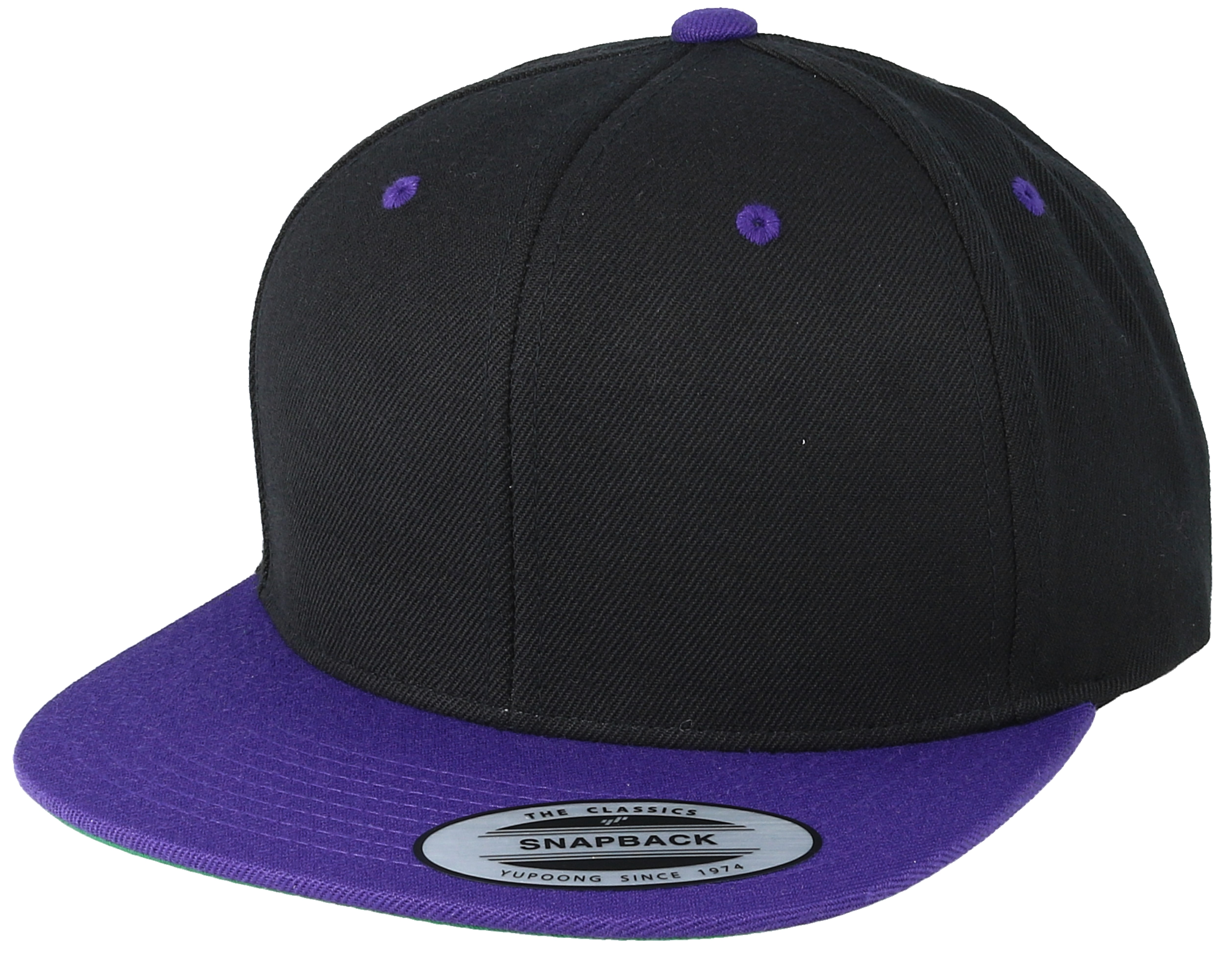 Black/Purple Snapback - Yupoong caps - Hatstoreworld.com