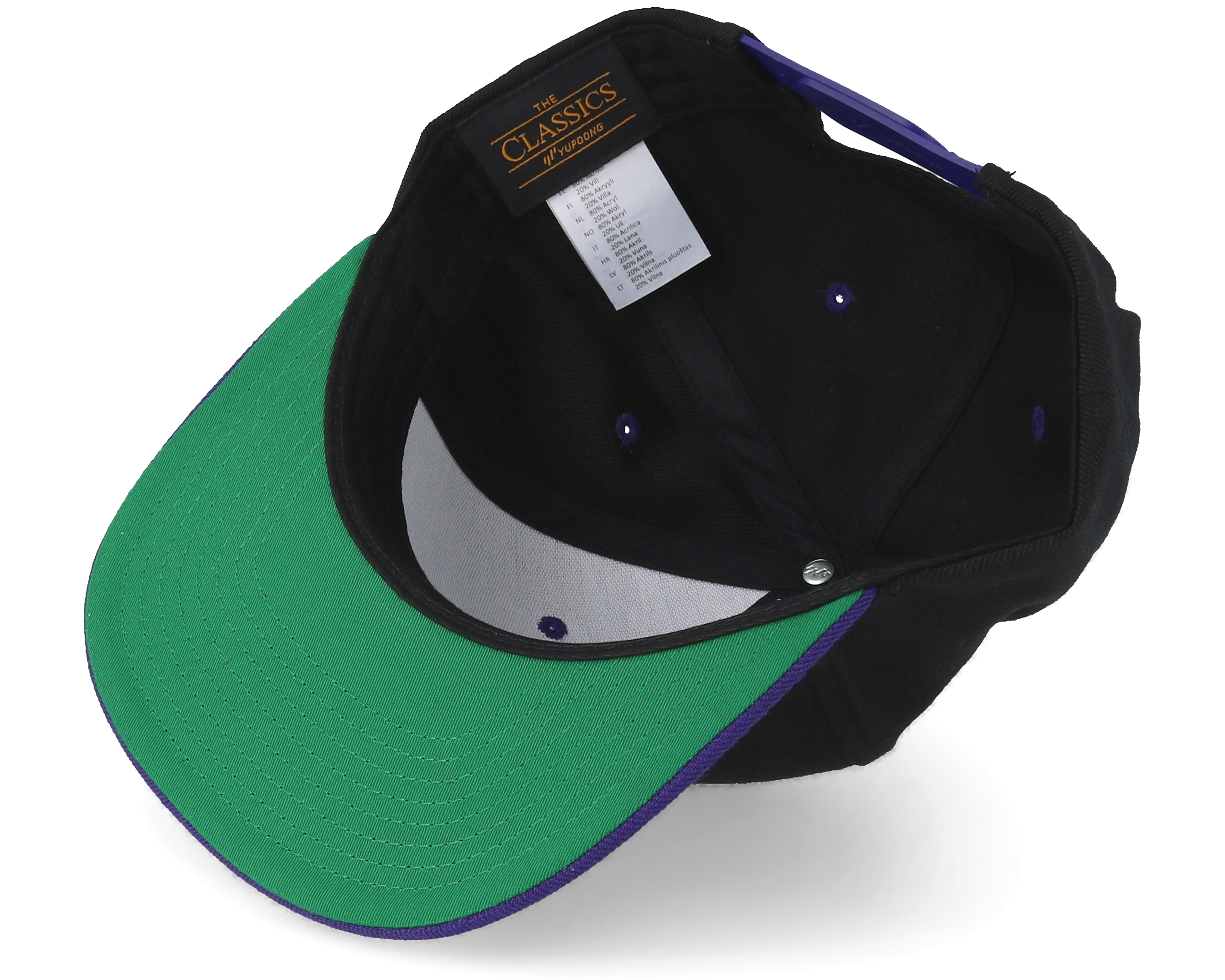 Black/Purple Snapback - Yupoong caps - Hatstoreworld.com