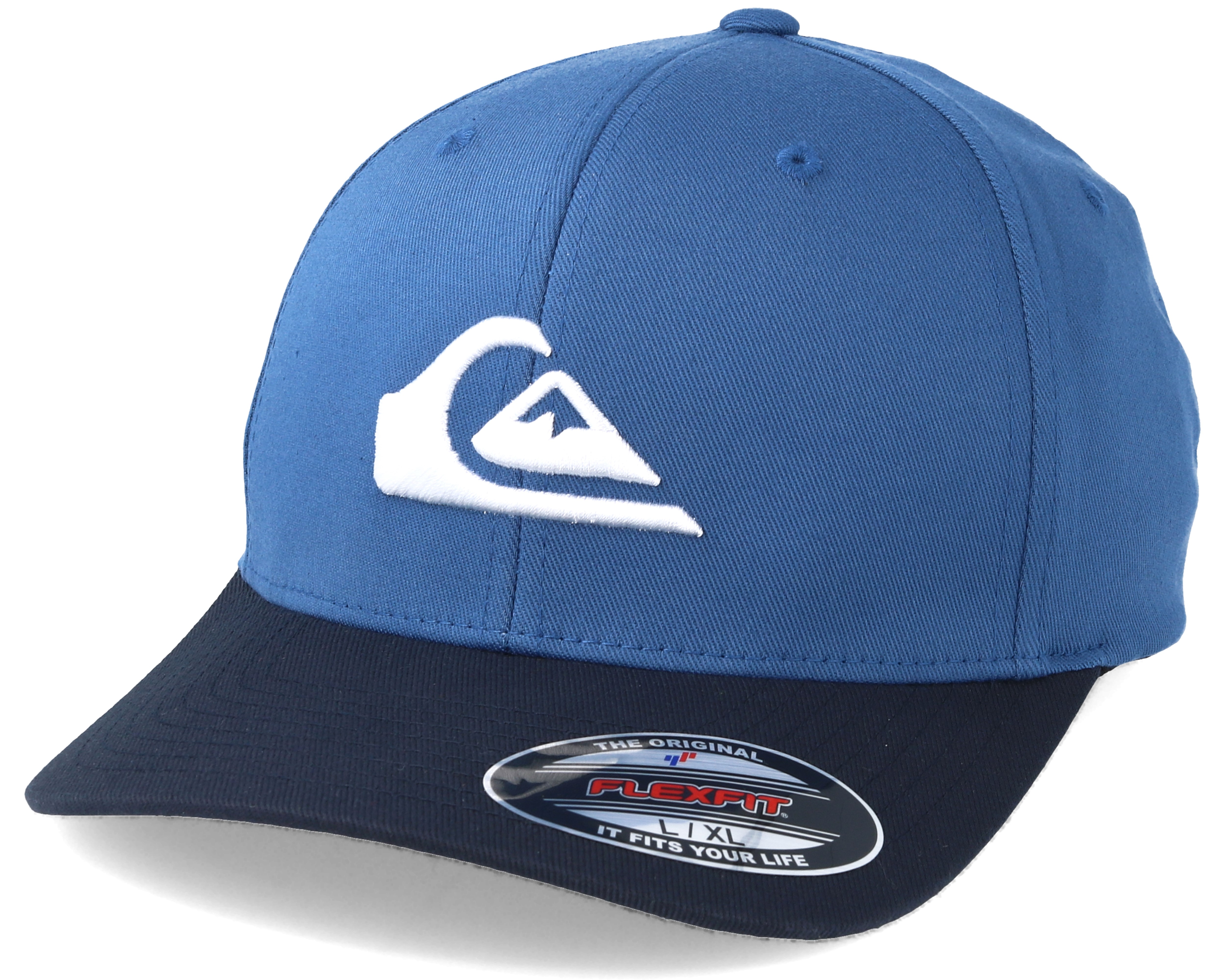 Mountain And Wave Blue Flexfit - Quiksilver caps - Hatstoreworld.com