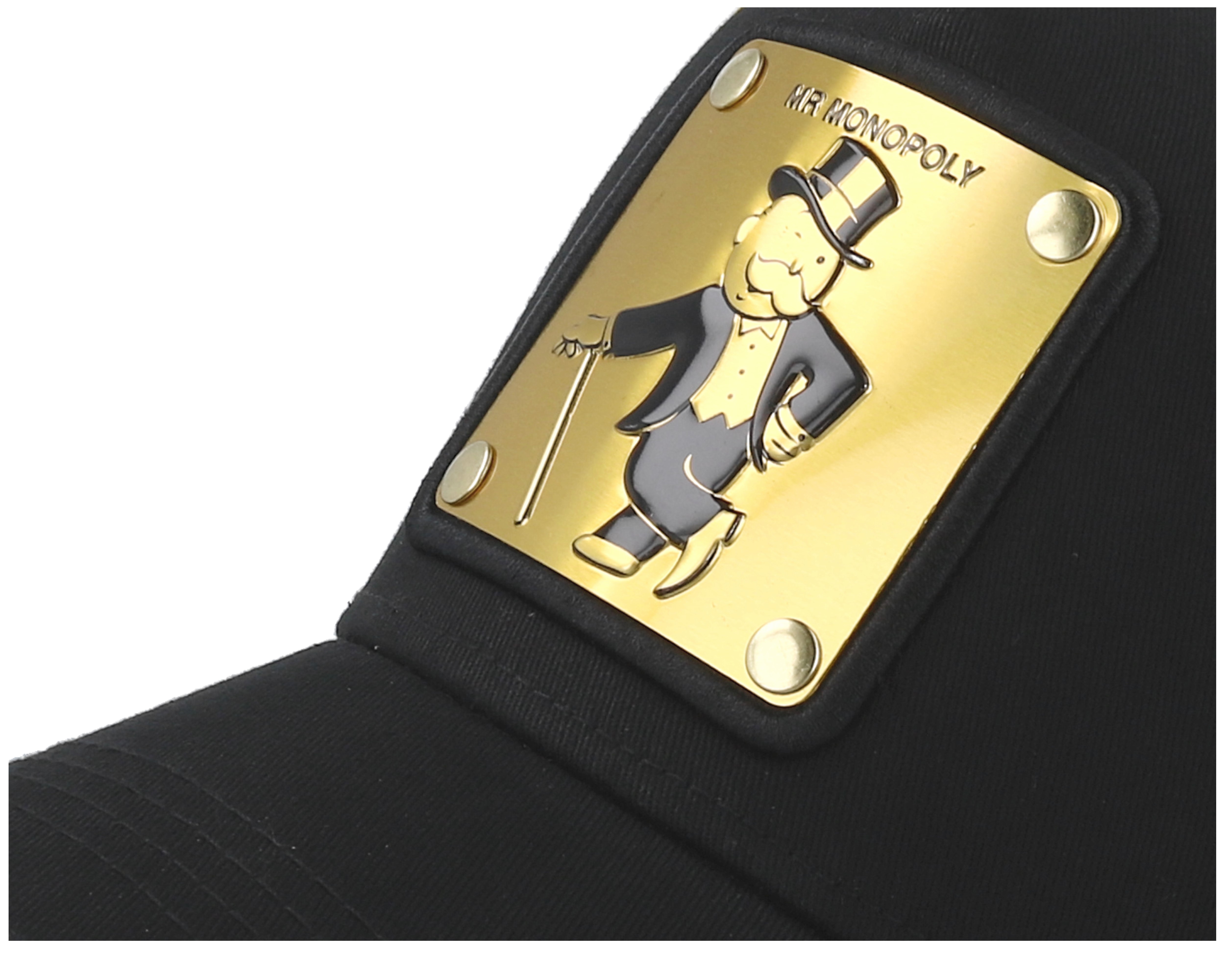 Mr Monopoly Black/Gold Trucker - Capslab caps - Hatstoreworld.com