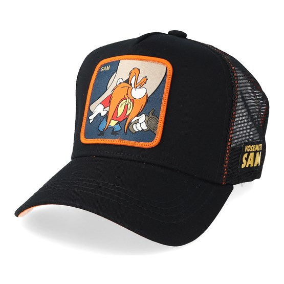 Looney Tunes Sam Black/Orange Trucker - Capslab caps - Hatstoreworld.com