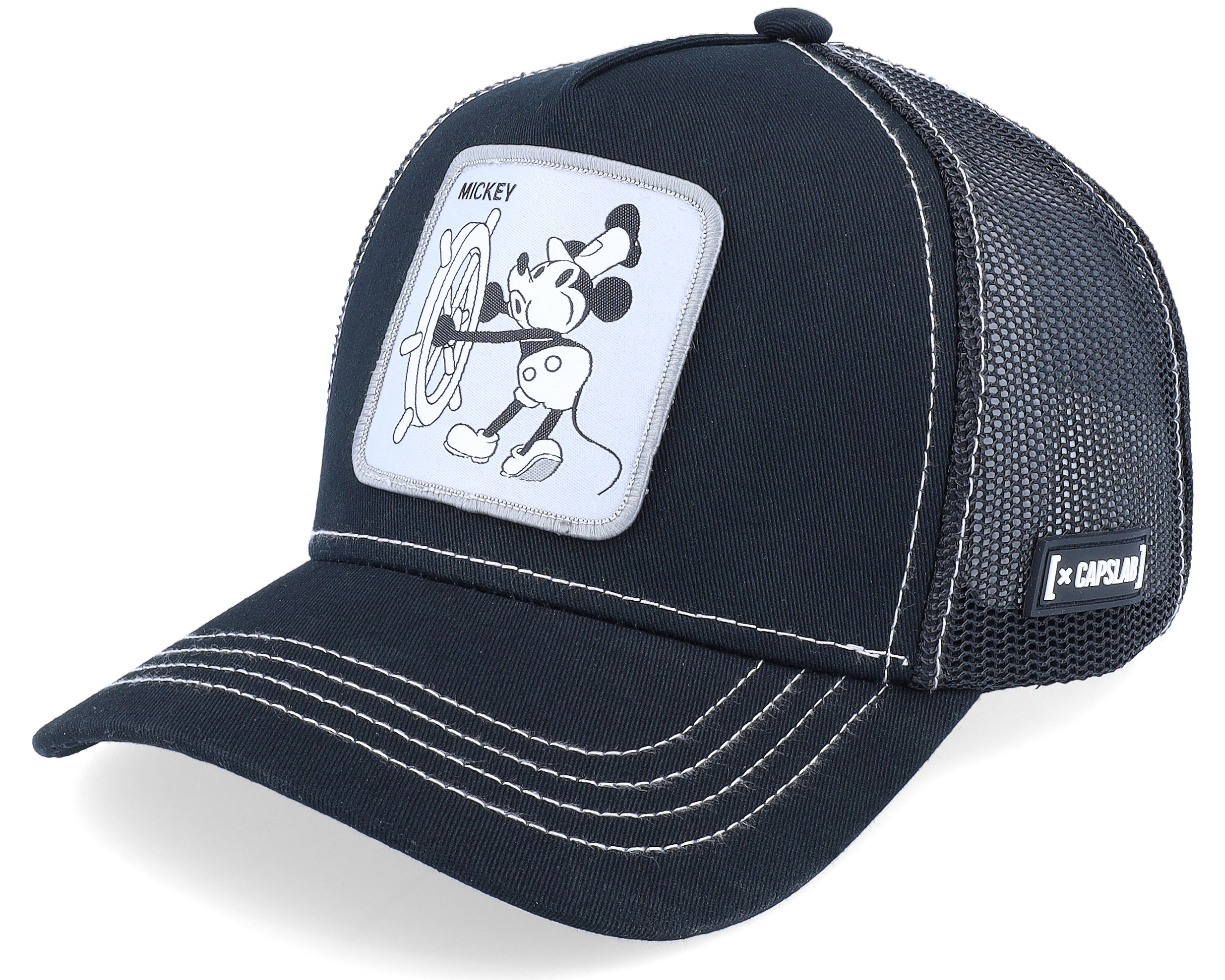 Disney Mickey Black/Grey Trucker - Capslab caps - Hatstoreworld.com