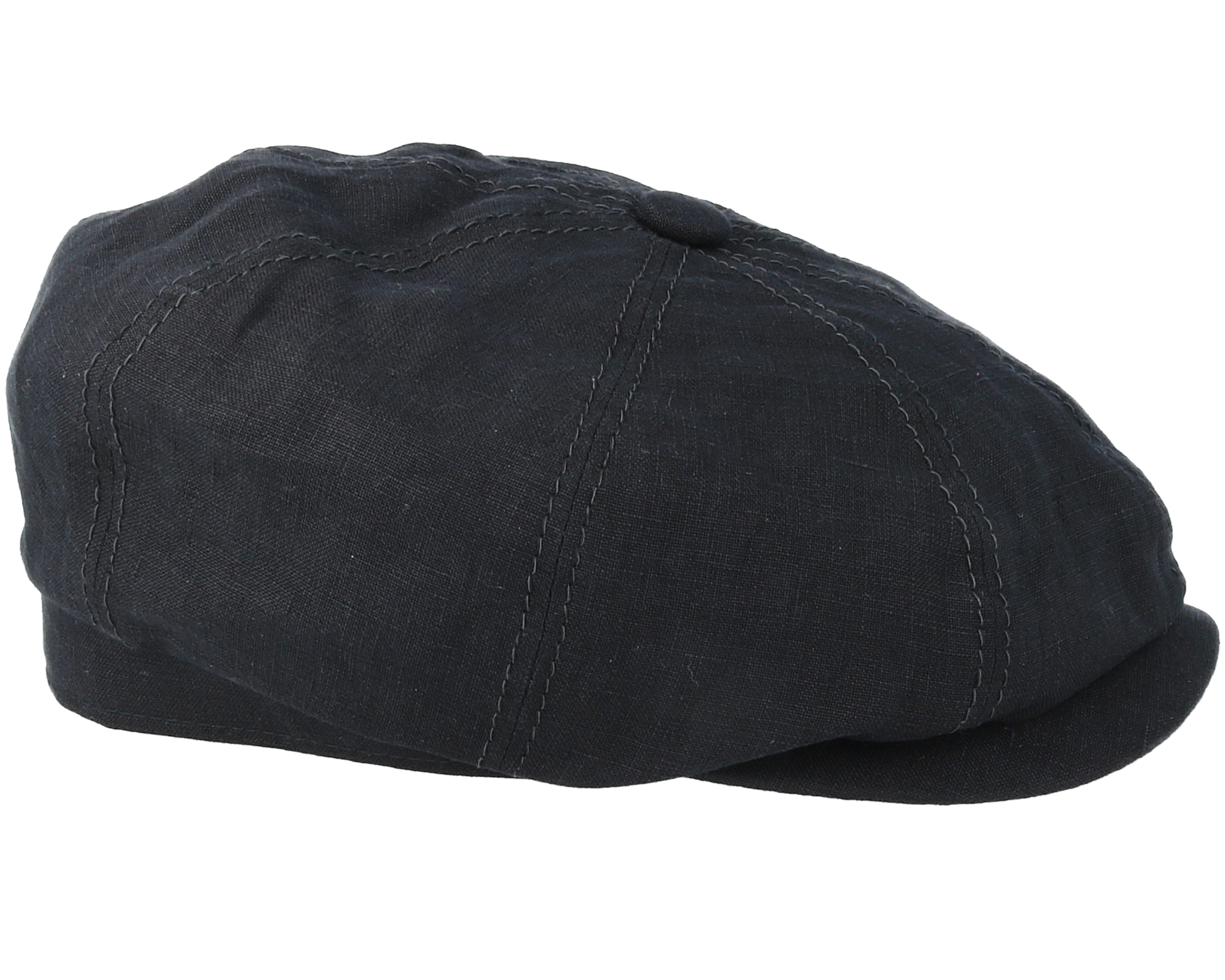Hatteras Linen Black Flat Cap - Stetson caps - Hatstoreworld.com