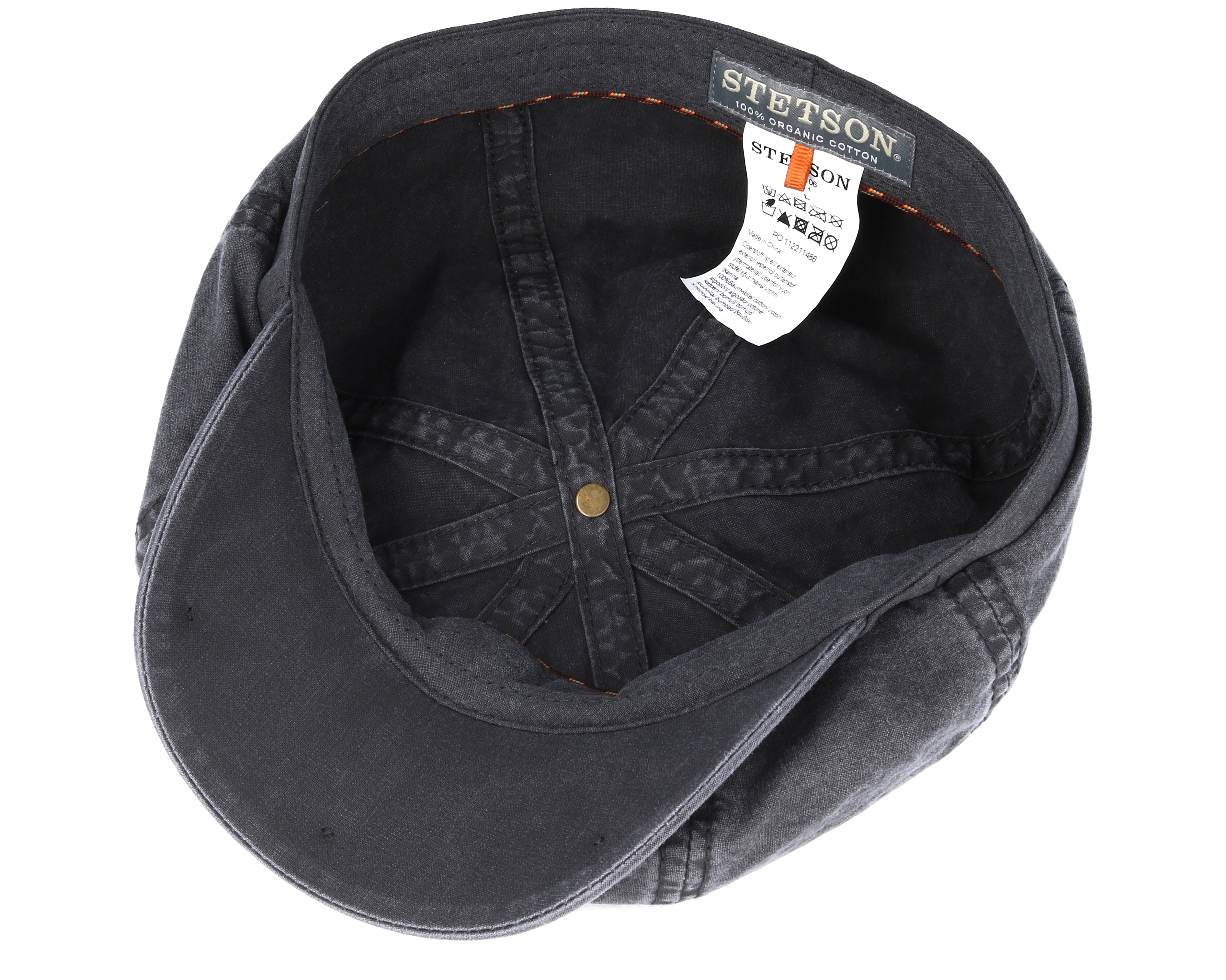 Hatteras Delave Organic Cotton Grey Flat Cap - Stetson caps ...