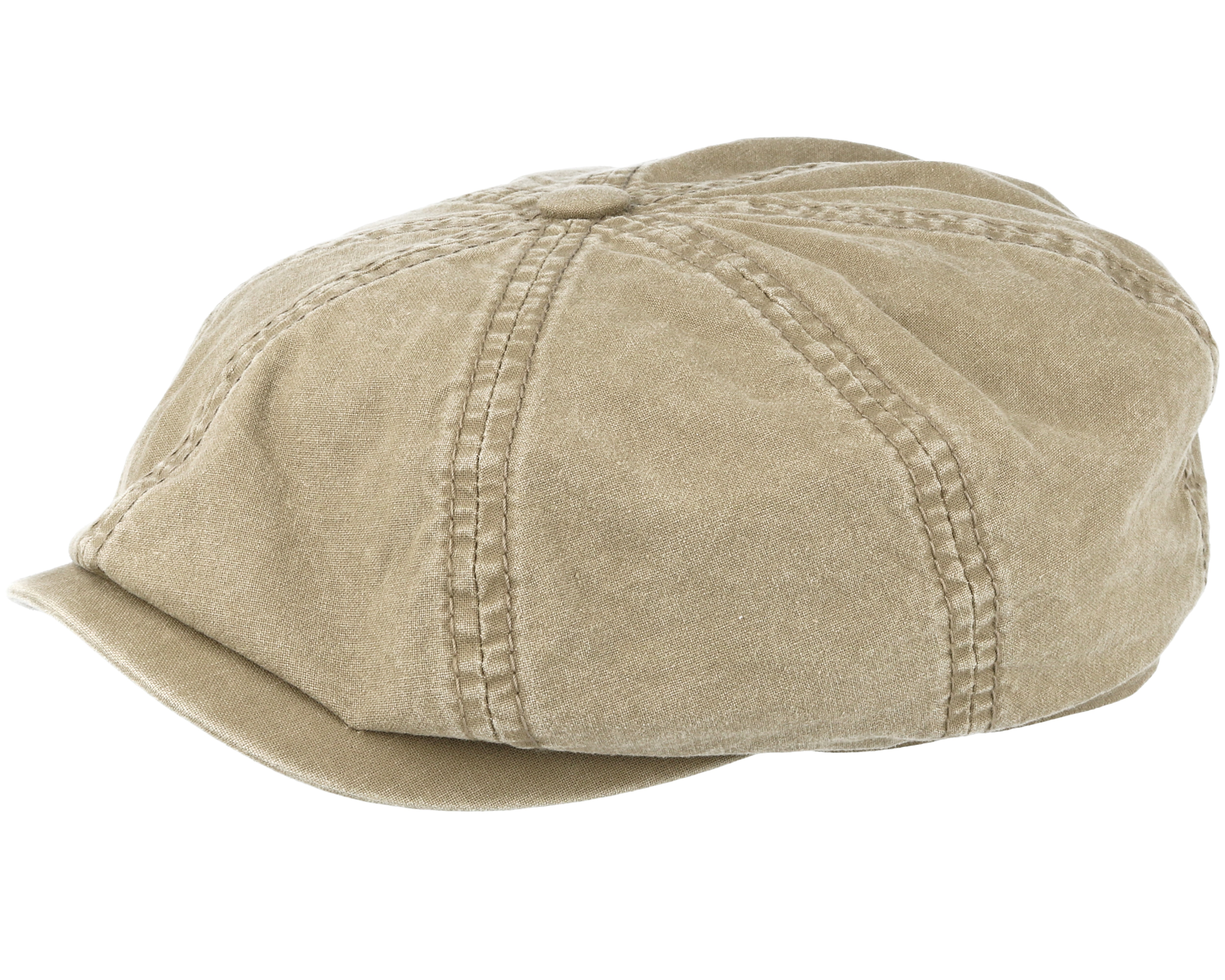Hatteras Delave Organic Cotton Olive Flat Cap - Stetson caps ...