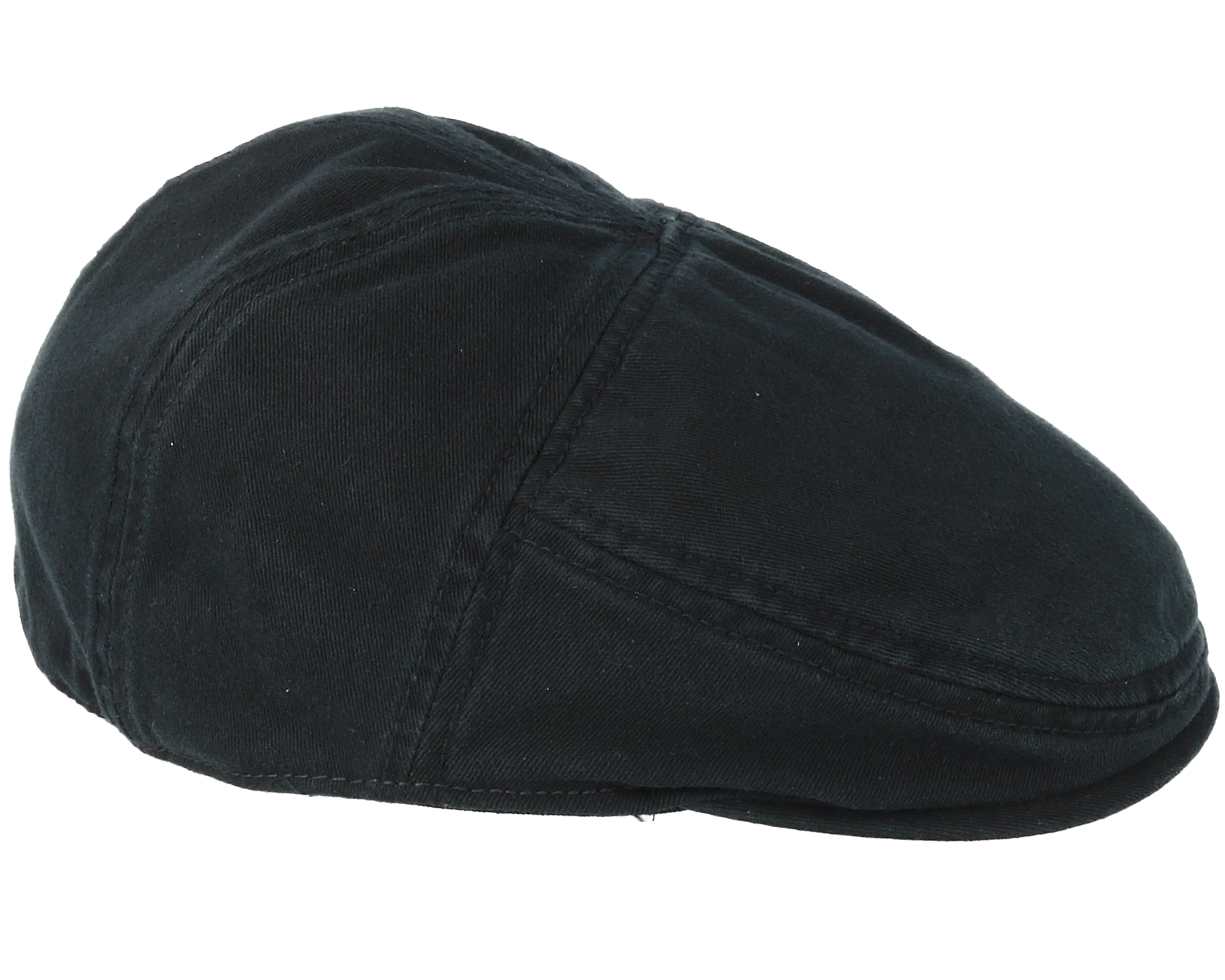 Ivy Cap Cotton Black Flatcap - Stetson caps - Hatstoreworld.com