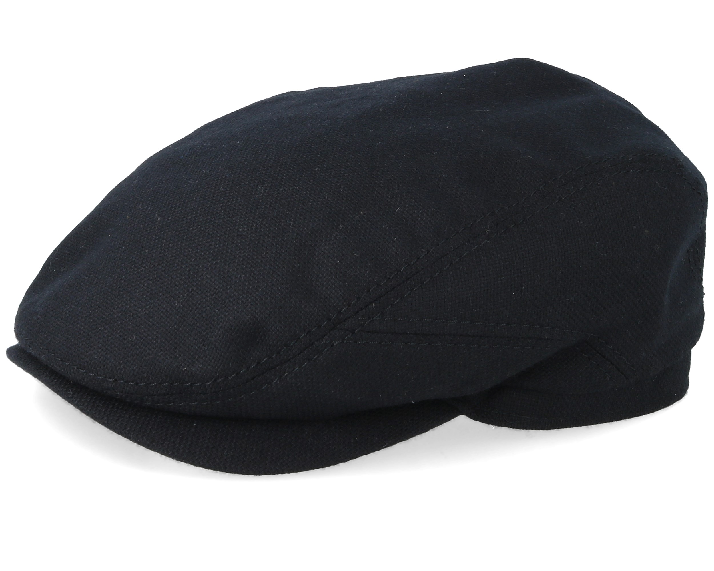 Driver Cap Virgin Wool/Casmere Black Flat Cap - Stetson caps ...