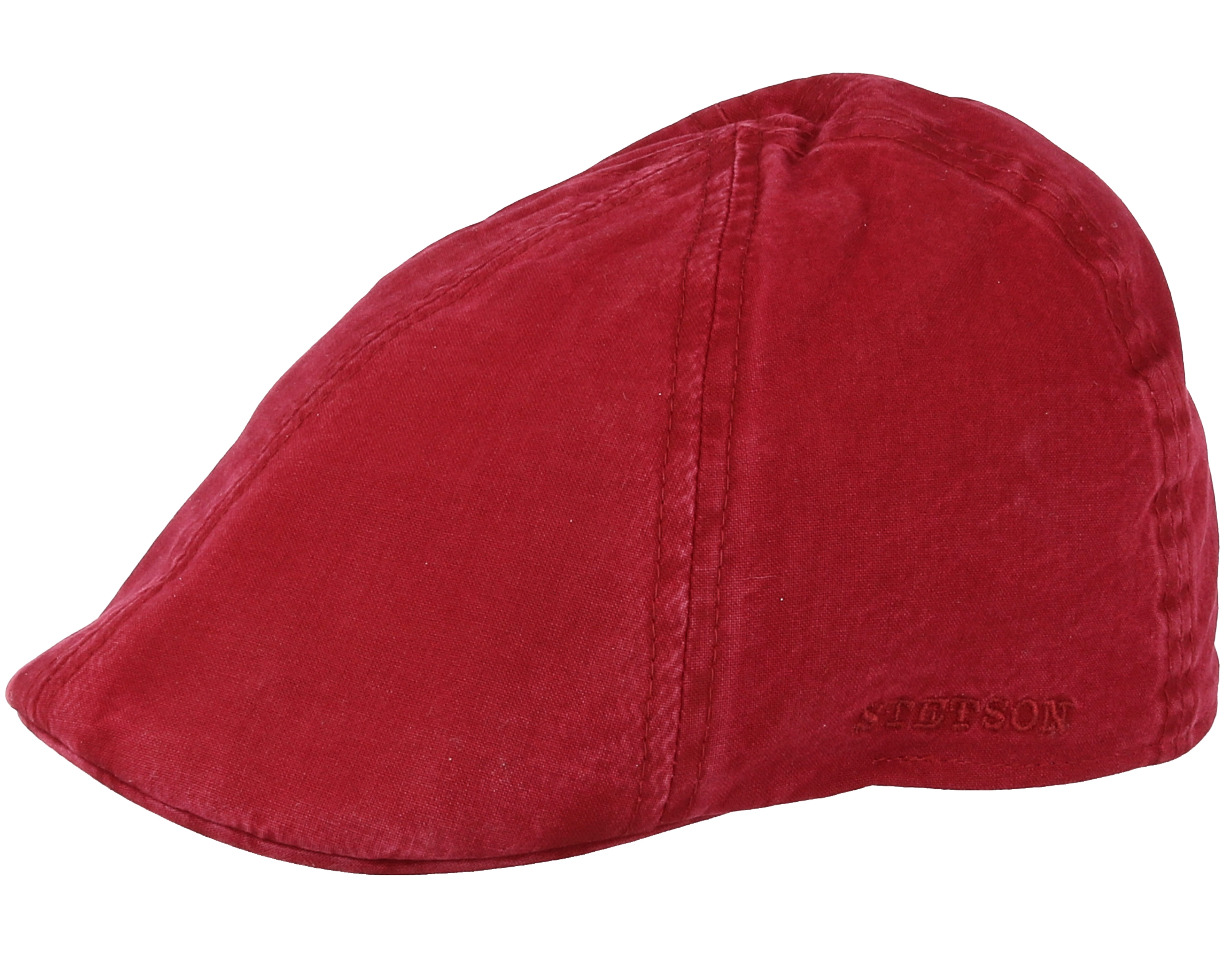 Texas Organic Cotton Burgundy Flat Cap - Stetson caps - Hatstoreworld.com