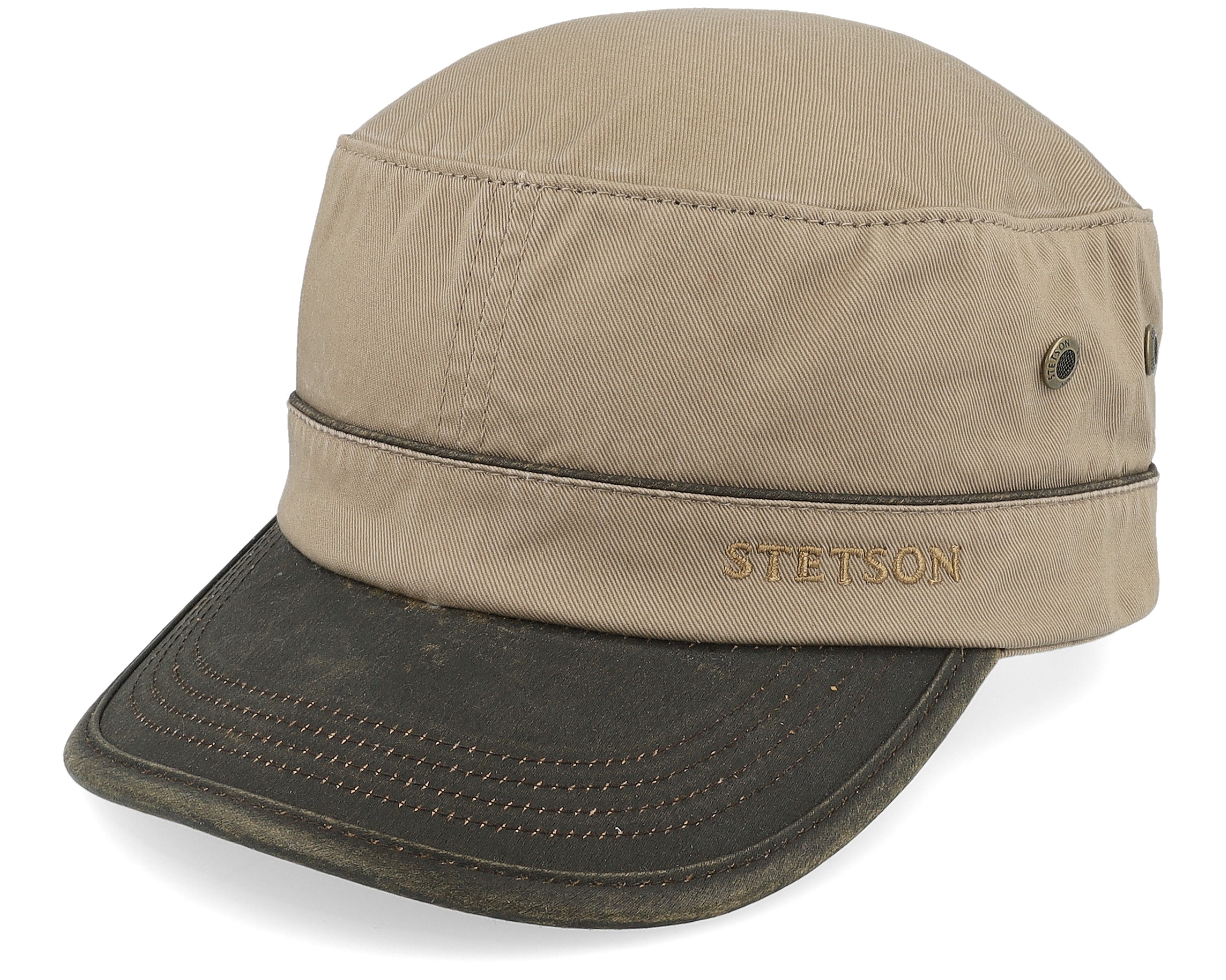 Cap Cotton Khaki/Brown Army - Stetson caps - Hatstoreworld.com