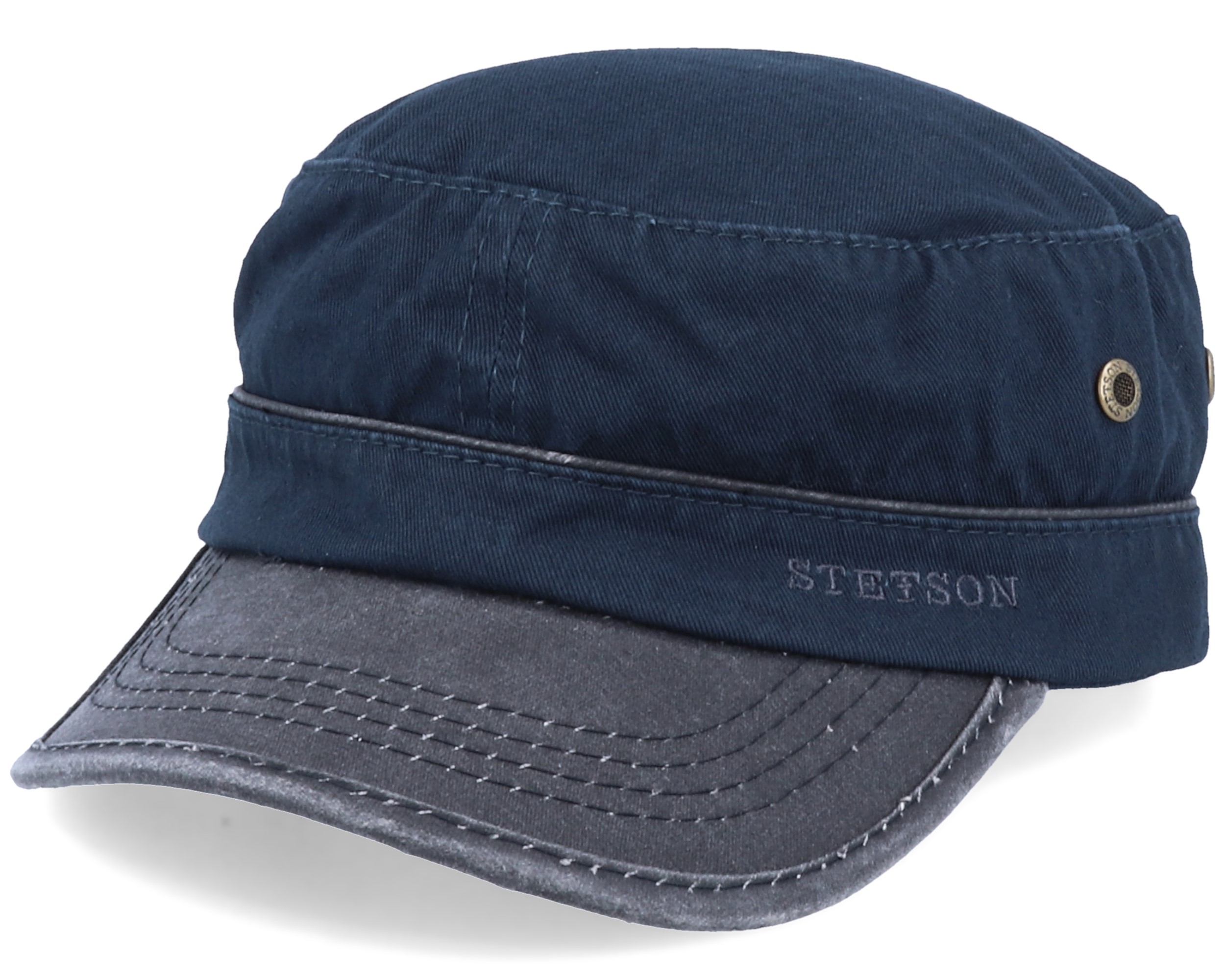 Cap Cotton Navy/Black Army - Stetson caps - Hatstoreworld.com