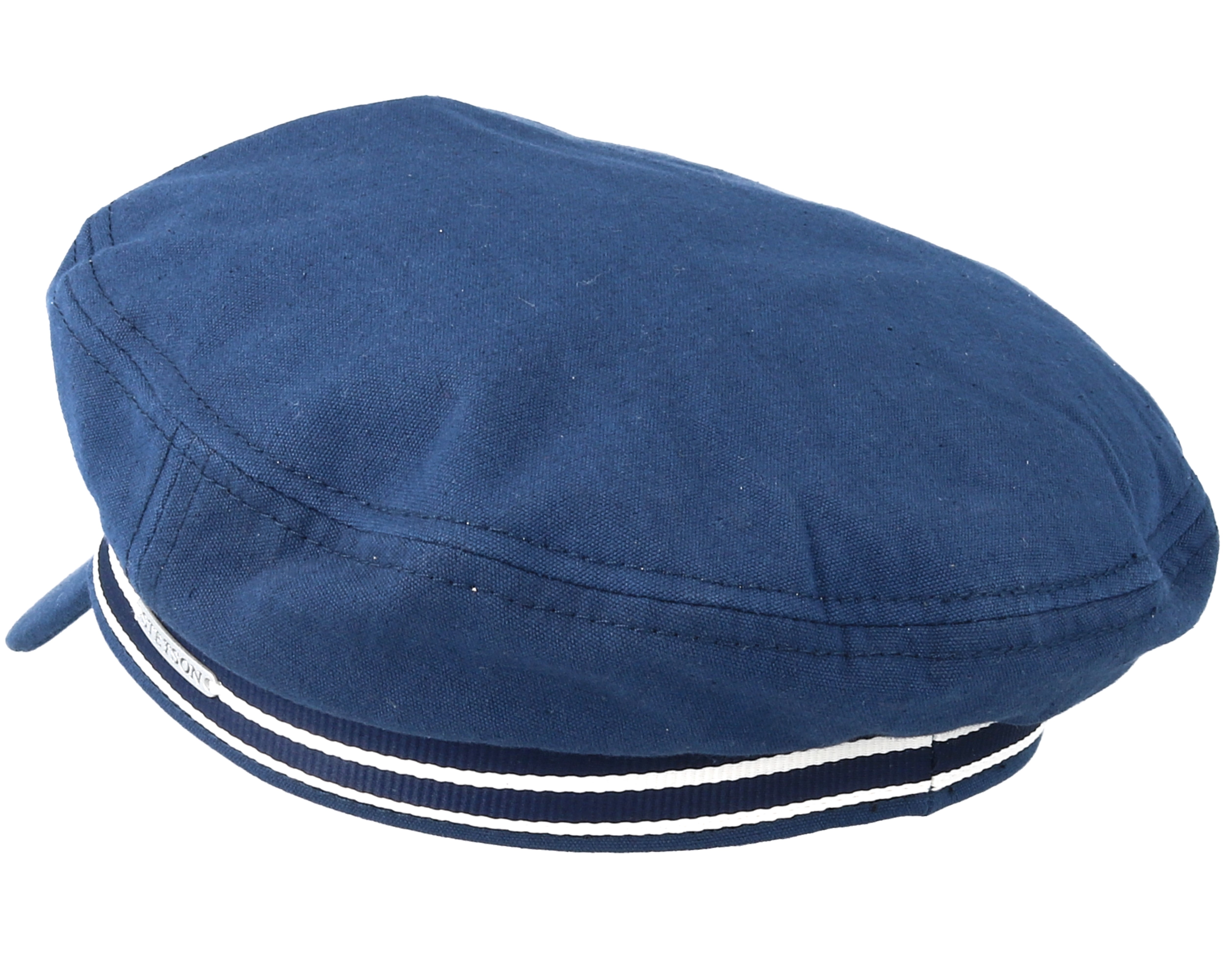 Fisherman Cap Canvas Navy Flat Cap - Stetson caps - Hatstoreworld.com