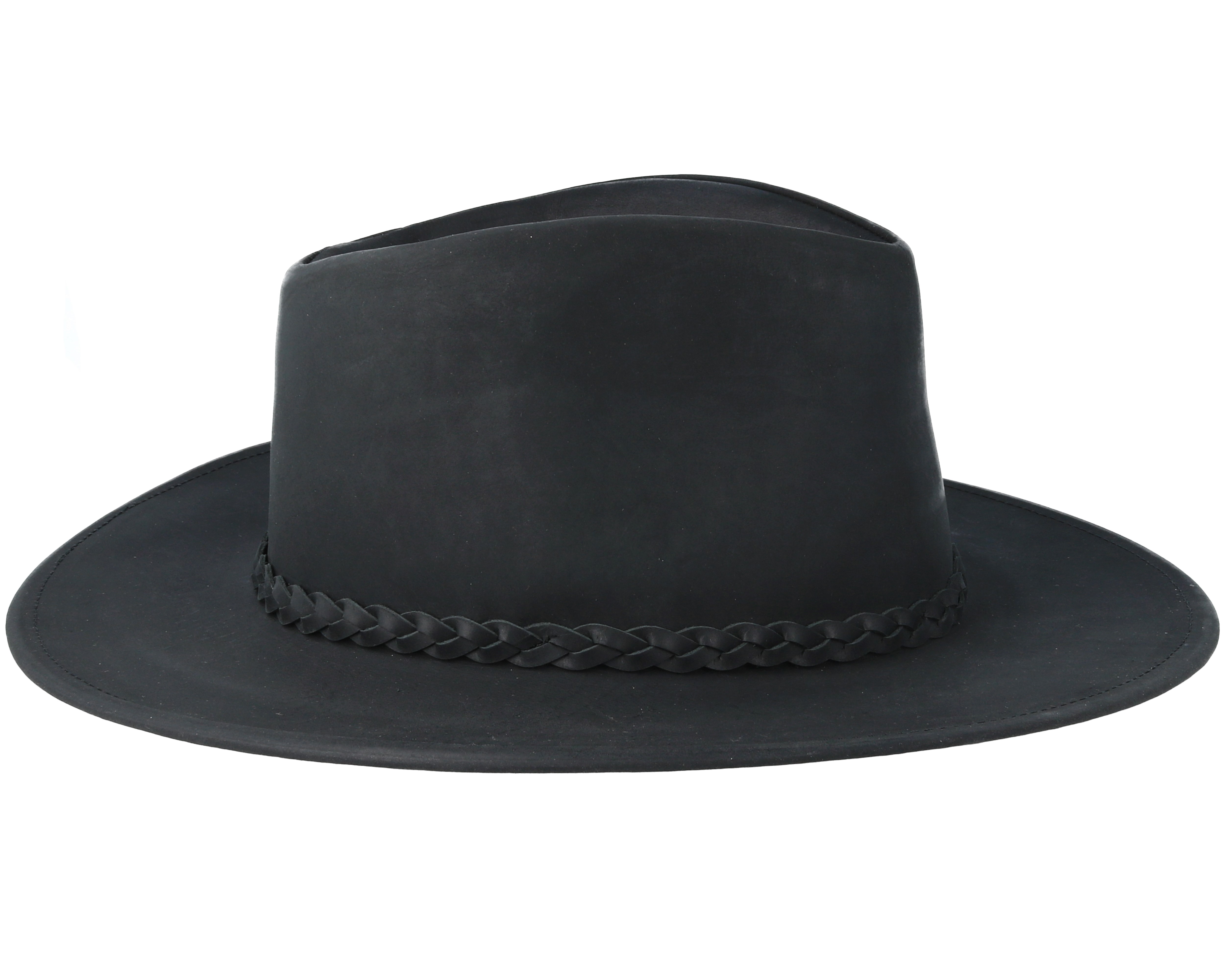 Western Buffalo Leather Black - Stetson hats - Hatstoreworld.com