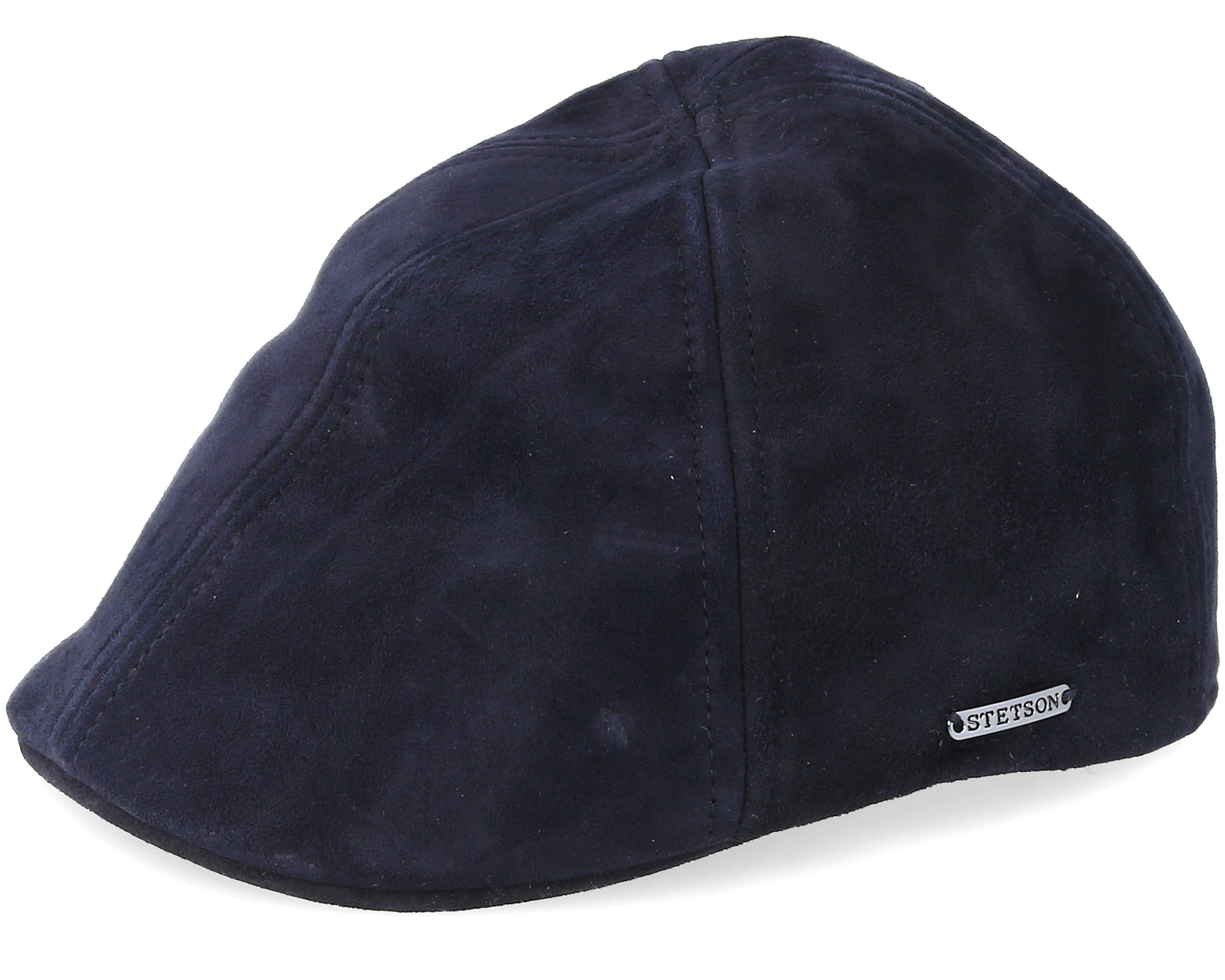 Texas Goat Suede Navy Flat Cap - Stetson caps - Hatstoreworld.com