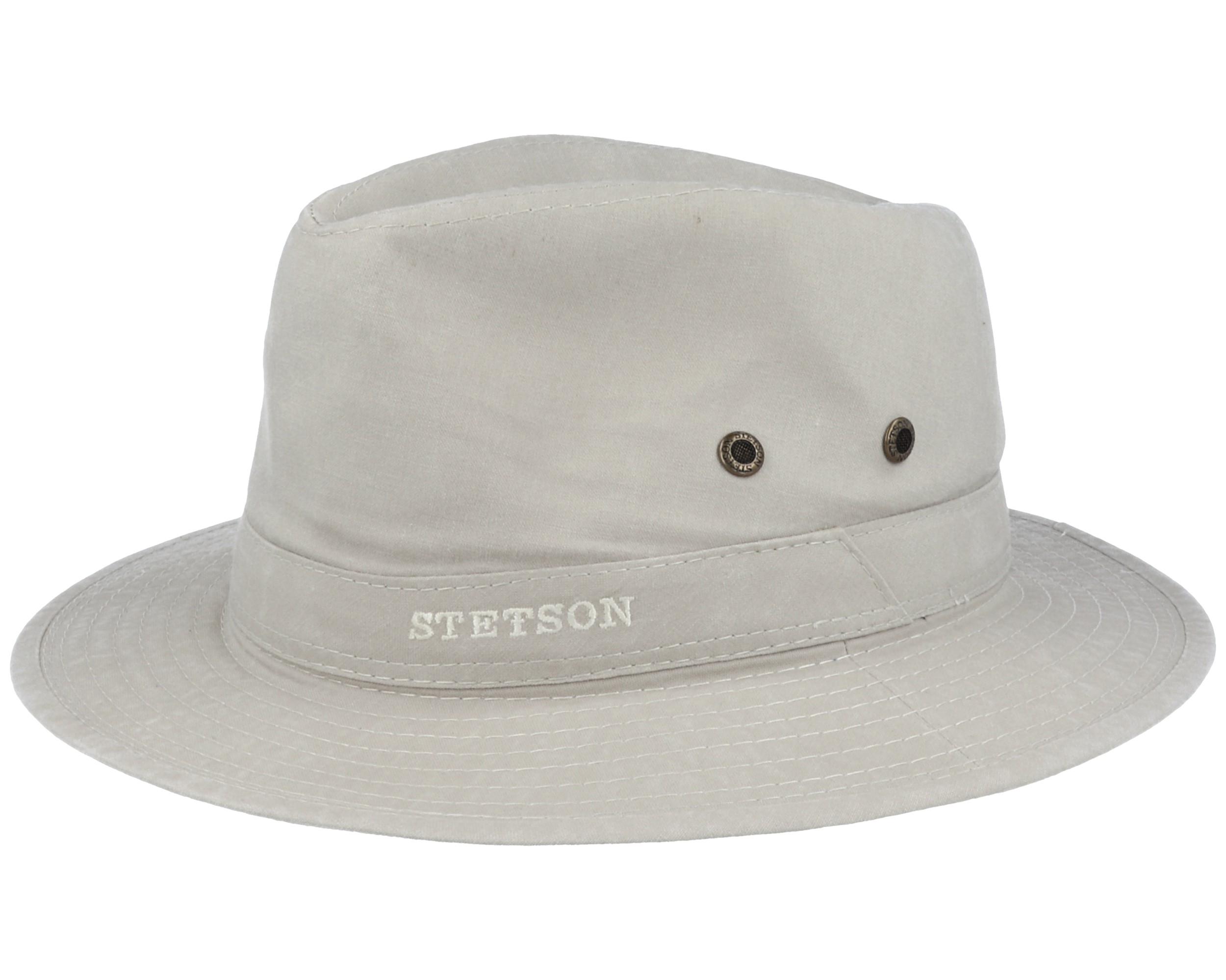 Delave Organic Cotton Light Beige Fedora - Stetson hats - Hatstoreworld.com