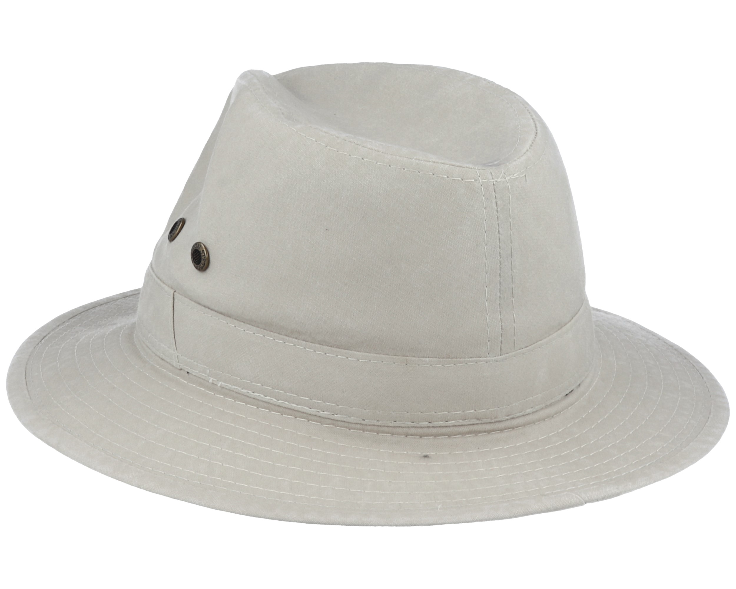 Delave Organic Cotton Light Beige Fedora - Stetson hats - Hatstoreworld.com