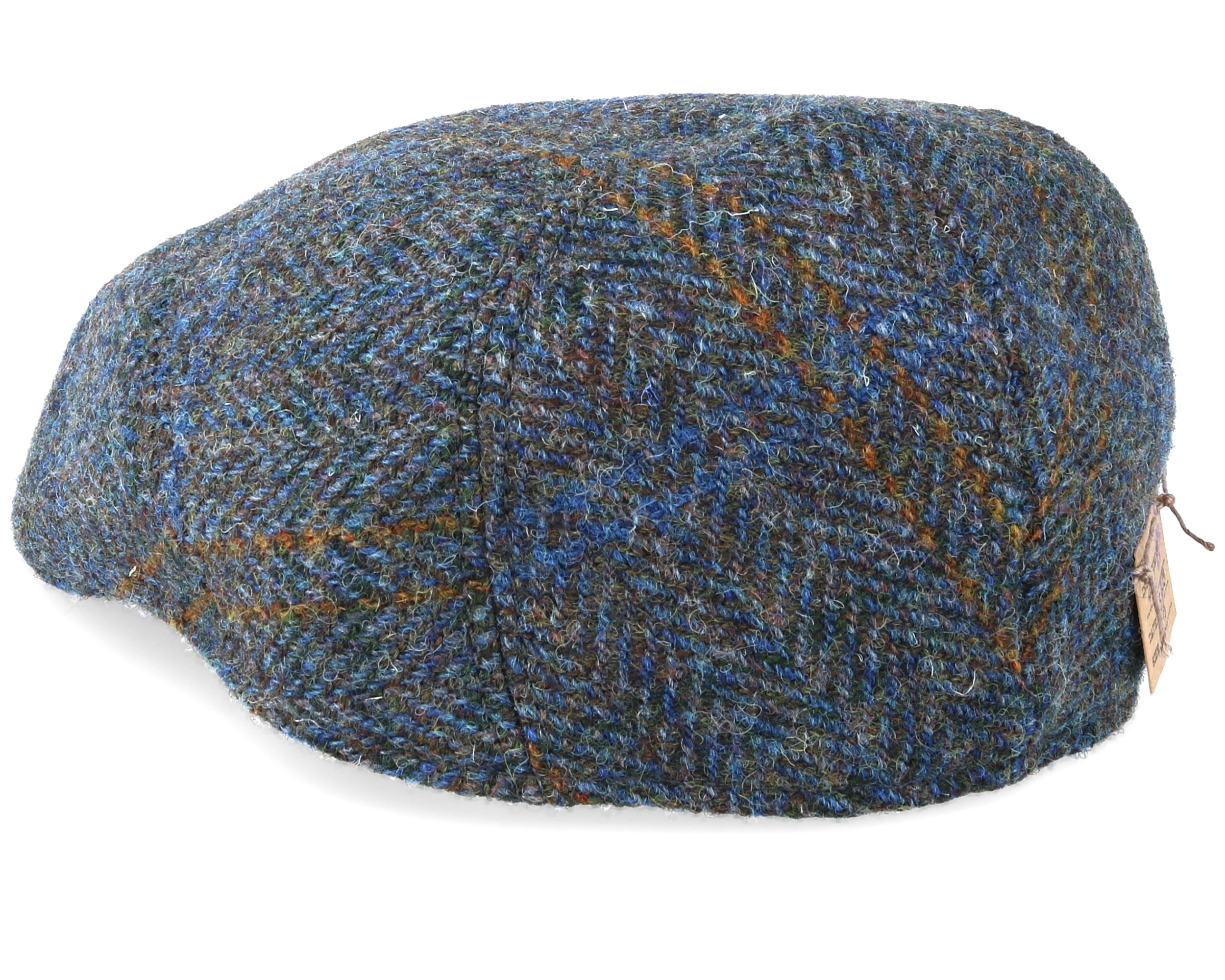 Ivy Cap Harris Tweed Blue Flat Cap - Stetson caps - Hatstoreworld.com