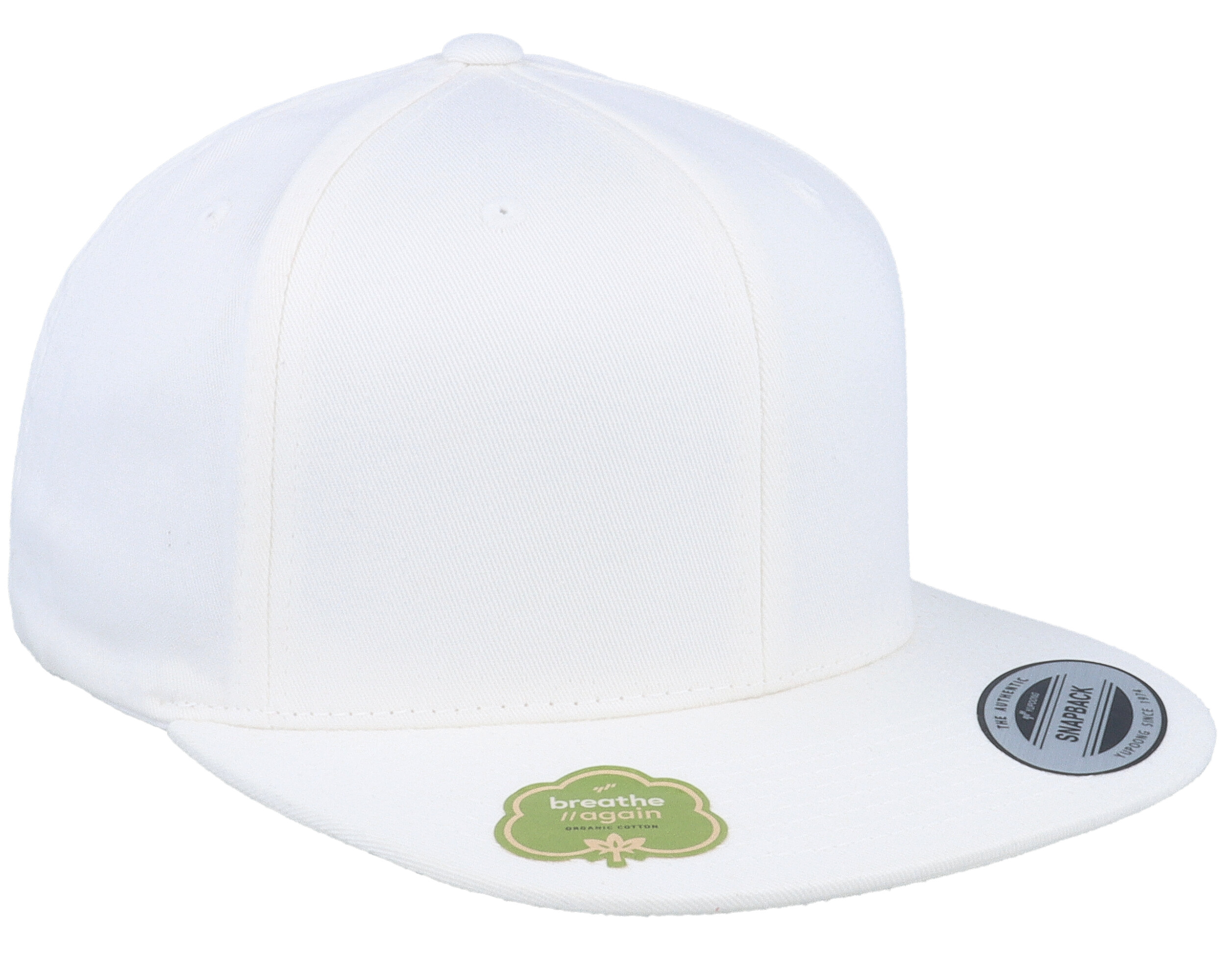 Organic White Snapback - Yupoong caps - Hatstoreworld.com