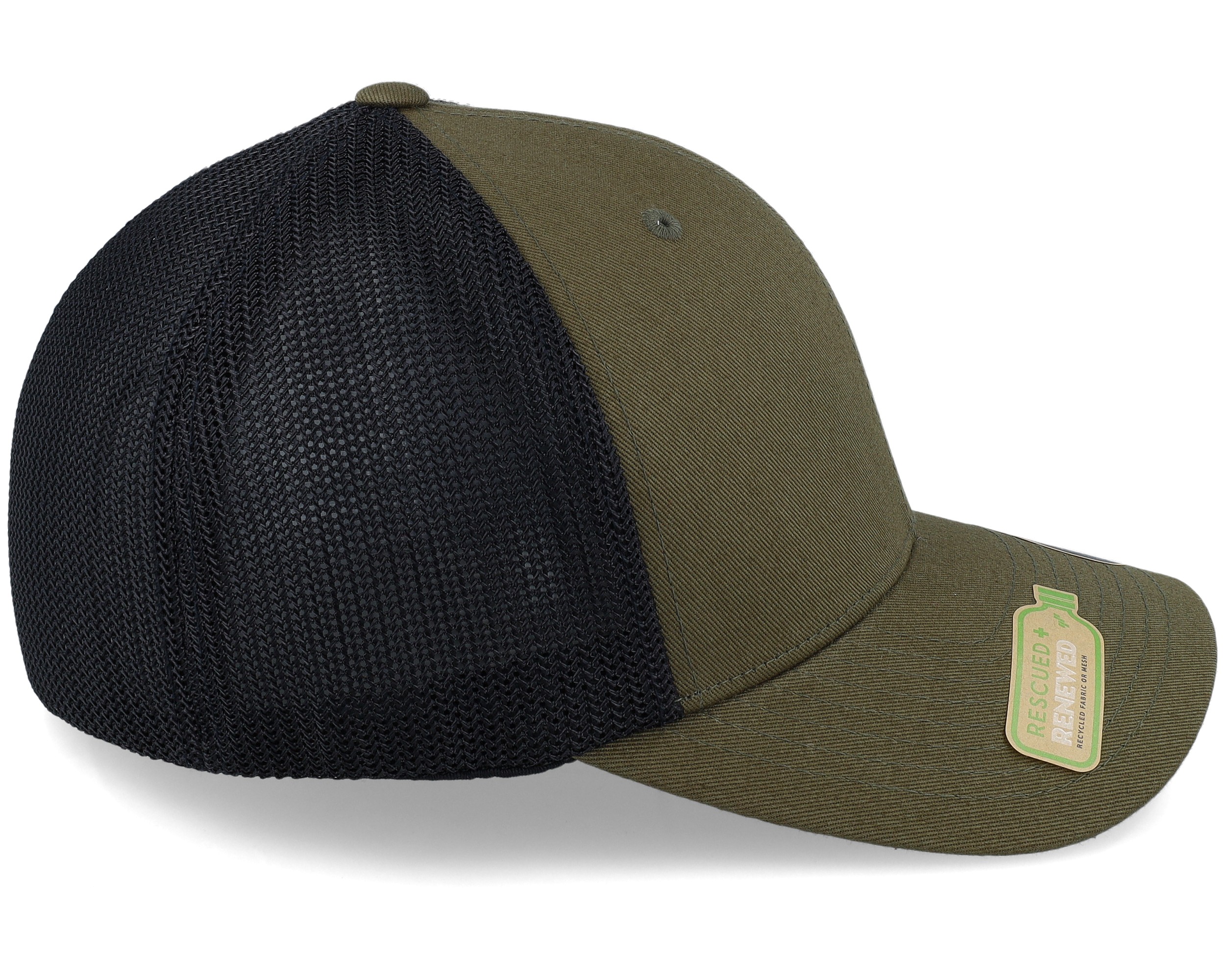 Recycled Mesh Trucker Olive/Black Flexfit - Flexfit caps ...