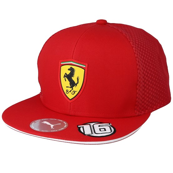 Kids Scuderia Ferrari LECLERC Red Snapback - Formula One caps ...