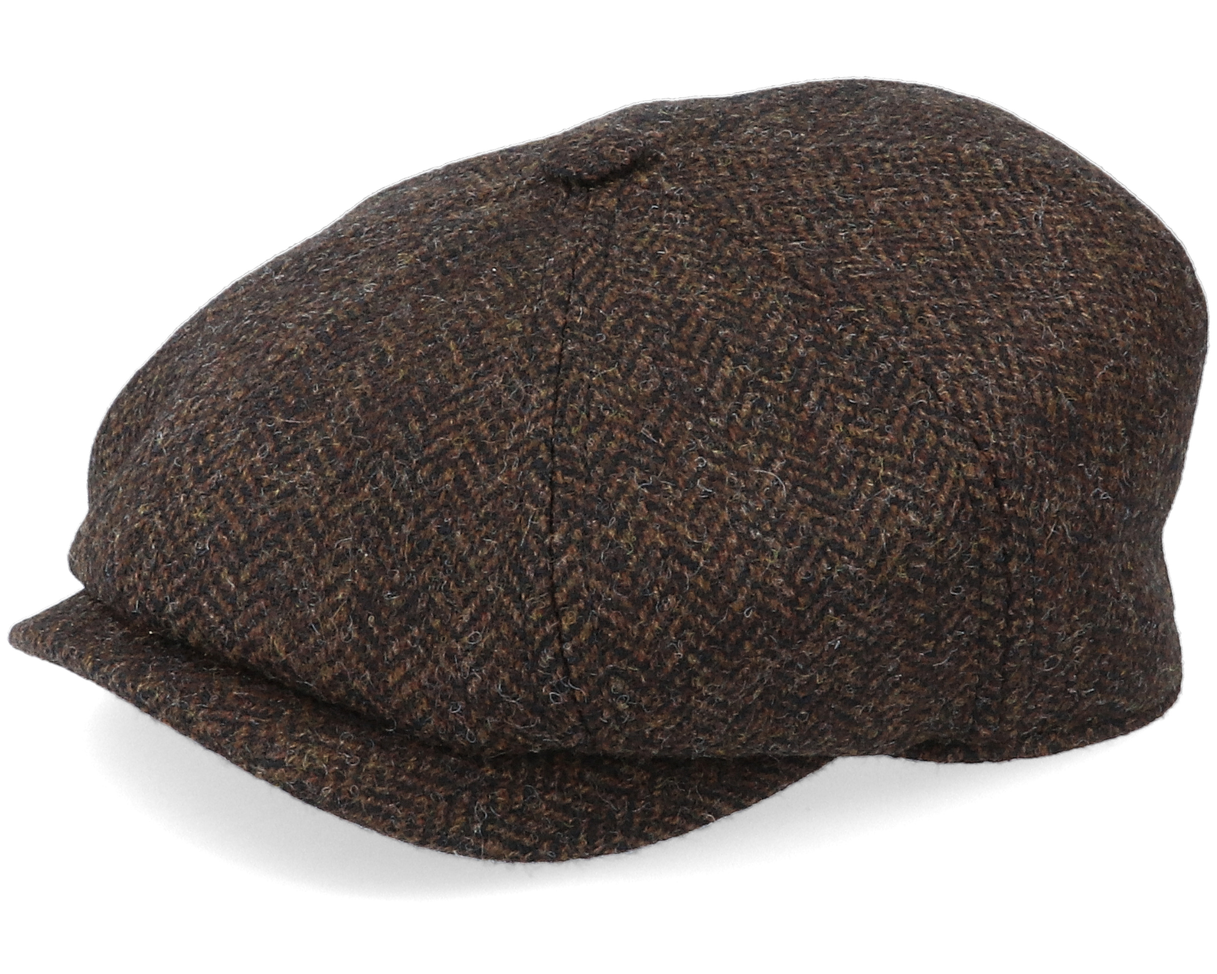 8-Panel Cap Wool Brown Flat Cap - Lierys caps - Hatstoreworld.com
