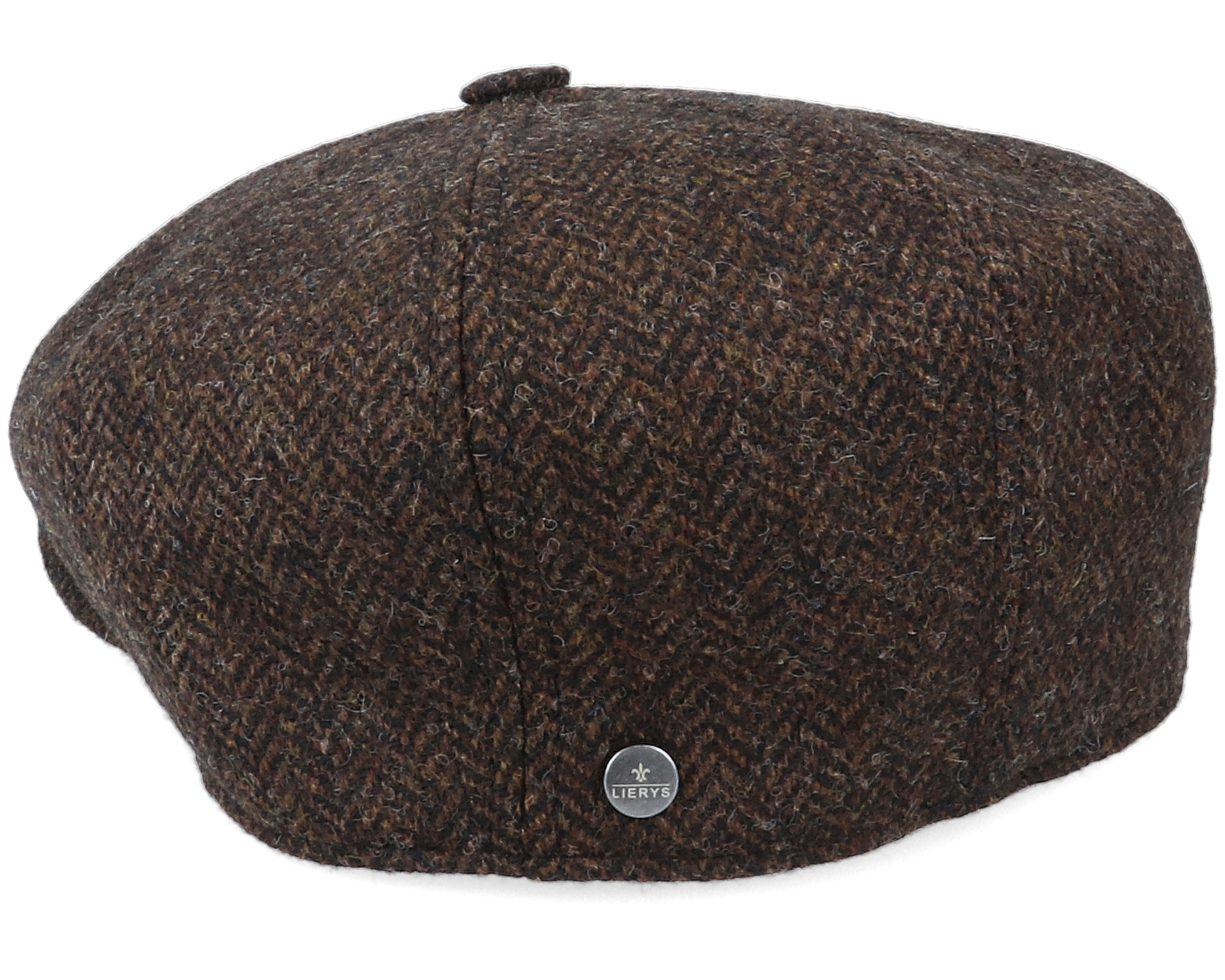 8-Panel Cap Wool Brown Flat Cap - Lierys caps - Hatstoreworld.com