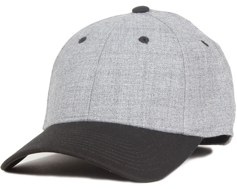 Flexfit Grey/Black - Basic Cap caps - Hatstoreworld.com