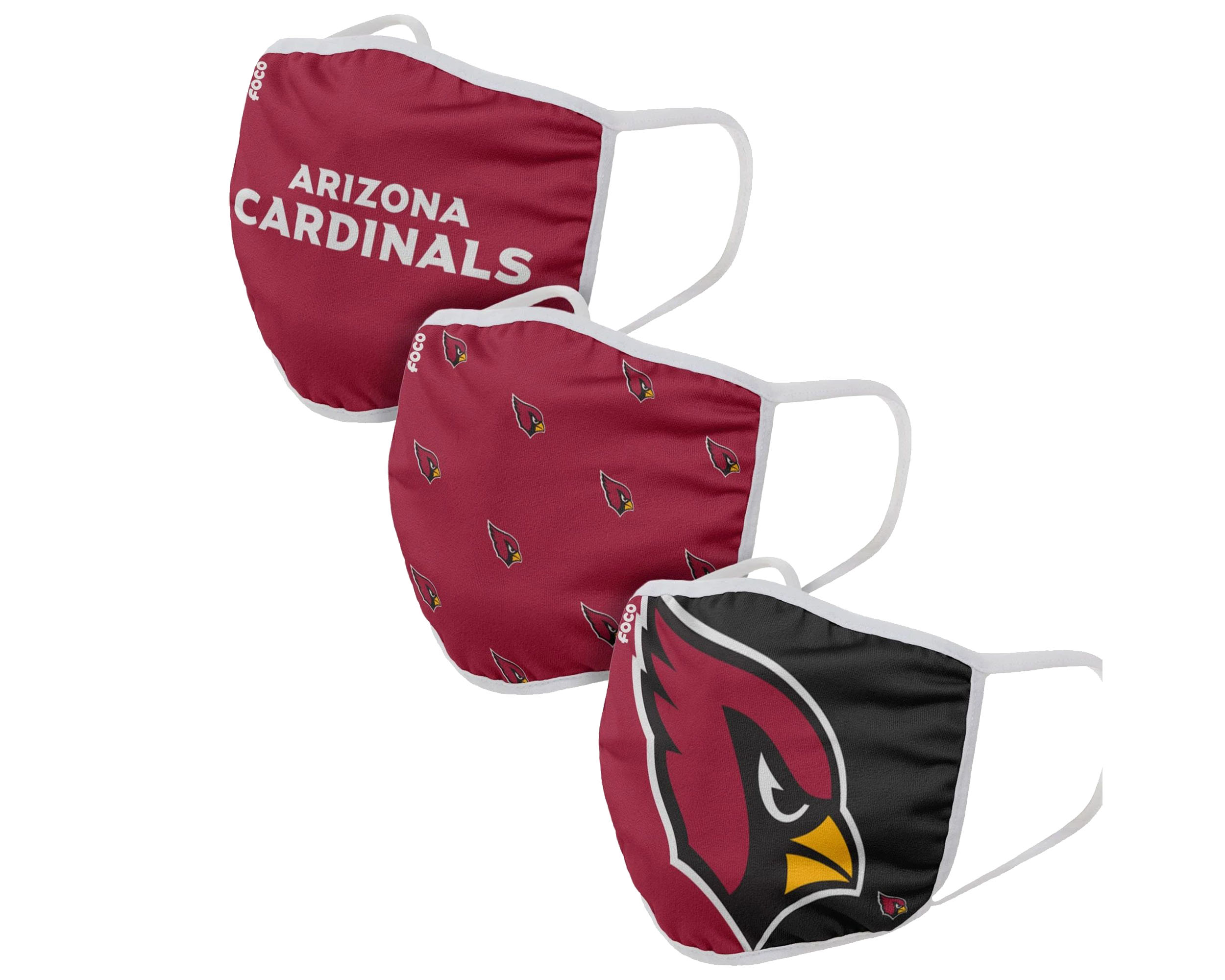Arizona Cardinals 3-Pack NFL Red Face Mask - Foco facemask ...