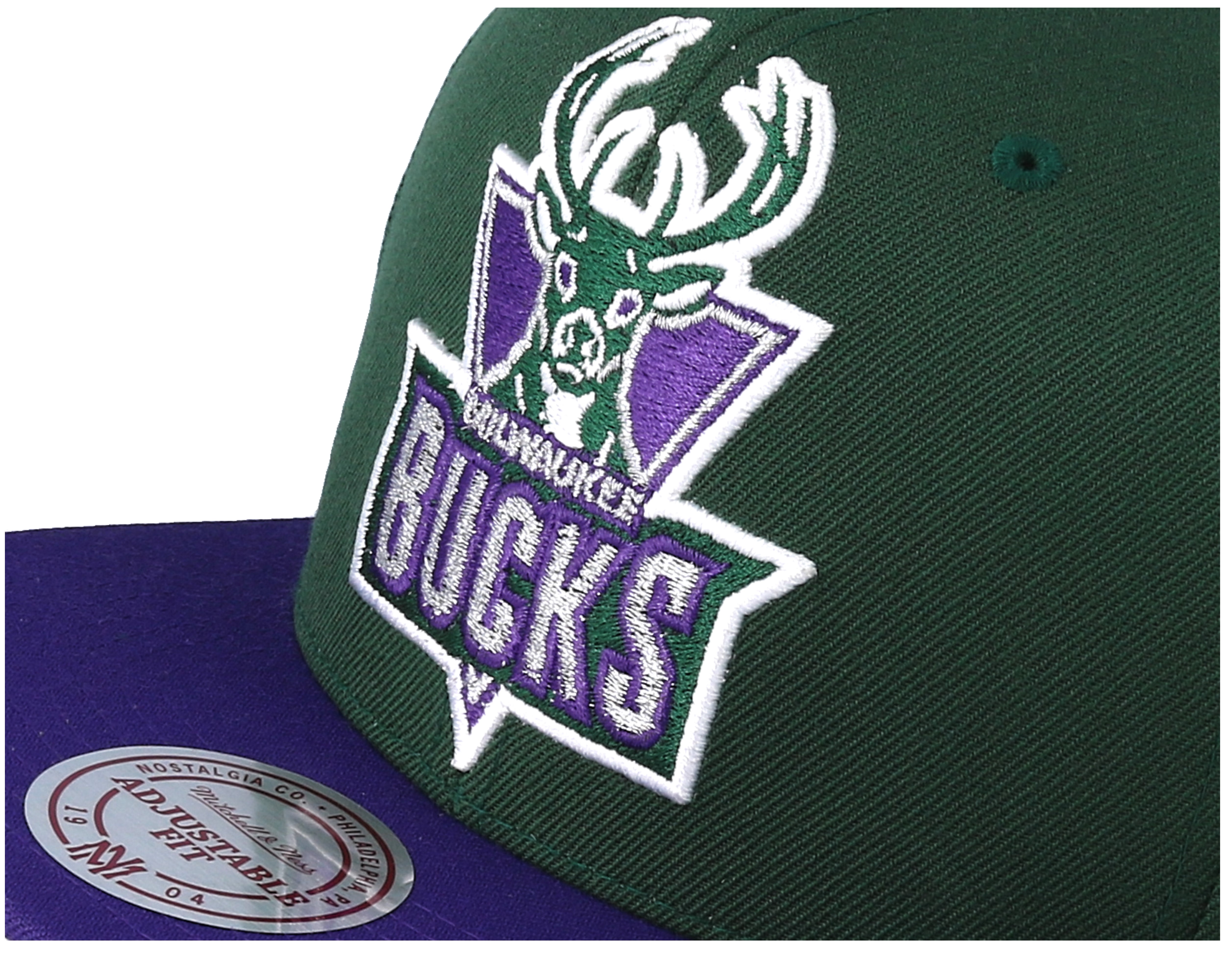 Milwaukee Bucks 2 Tone Green/Purple Snapback - Mitchell & Ness caps ...
