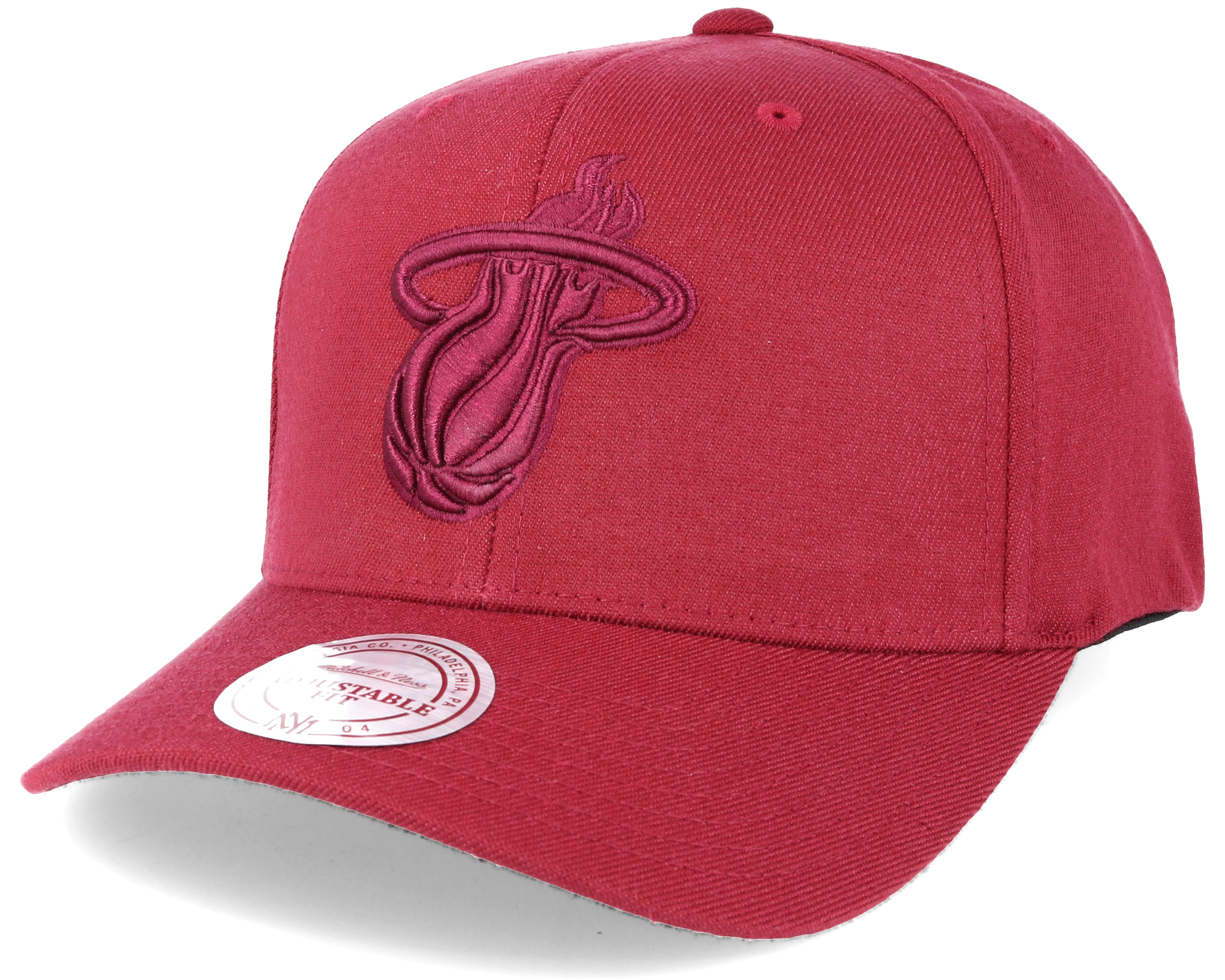 Miami Heat 110 Snapback Burgundy Adjustable - Mitchell & Ness caps ...