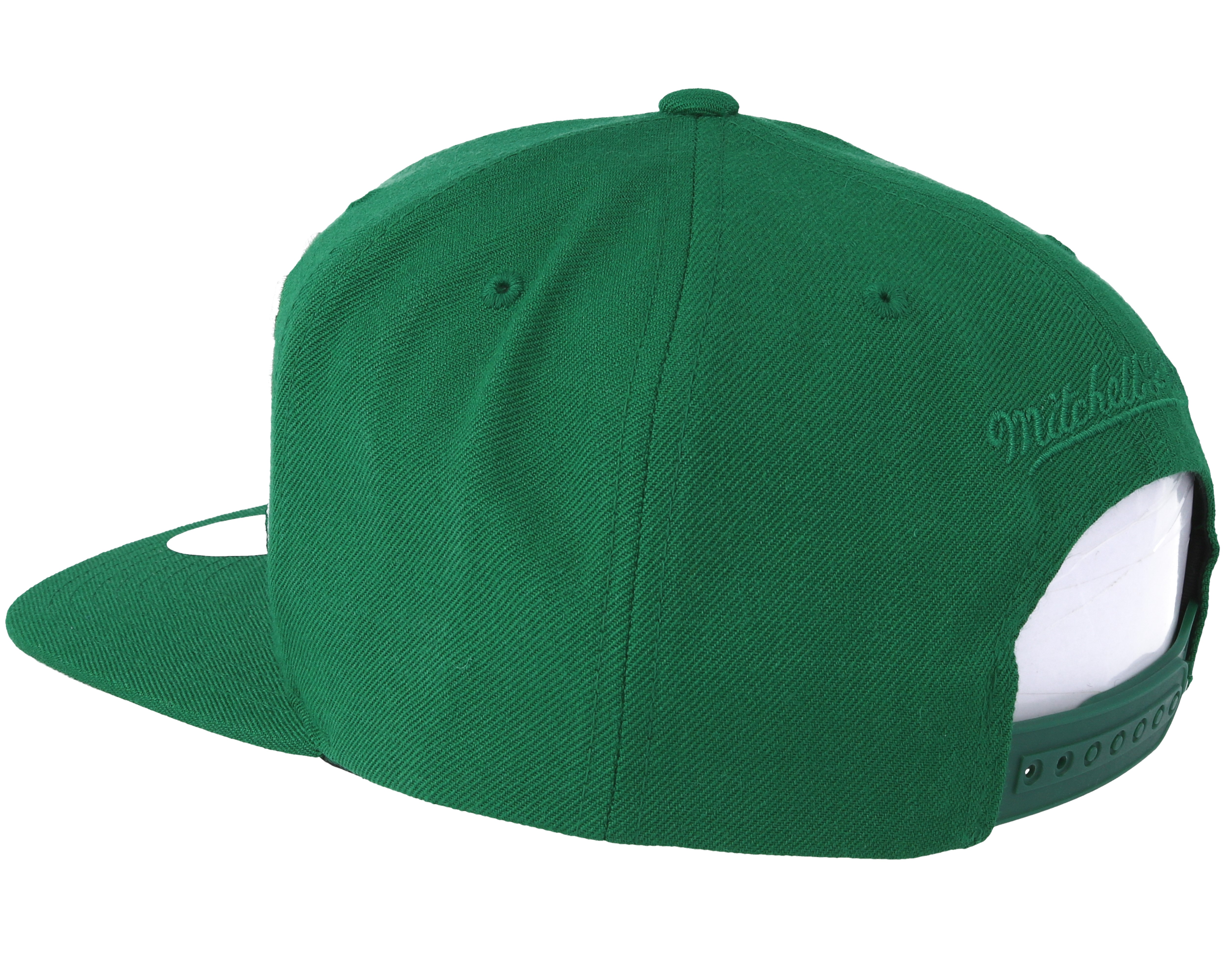 Boston Celtics Vice Script Solid Green Snapback - Mitchell & Ness caps ...